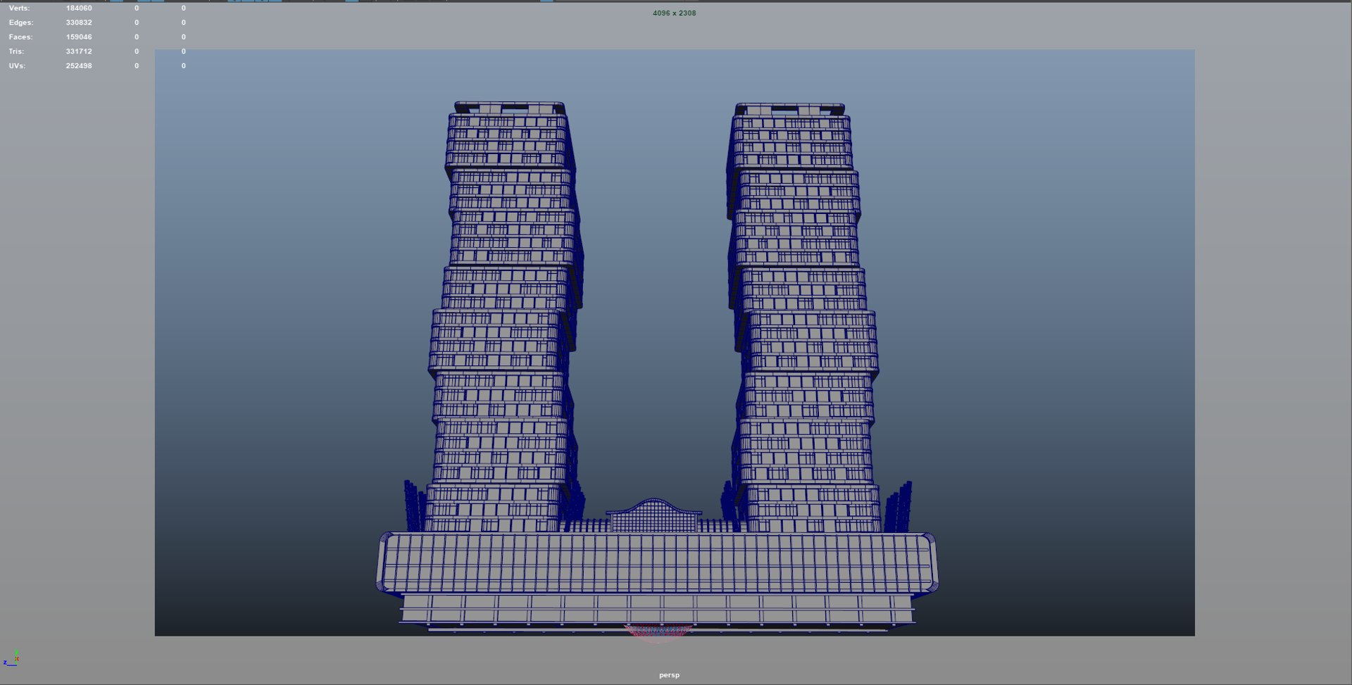 Lusail City TwinTower 3D Model - TurboSquid 2007720