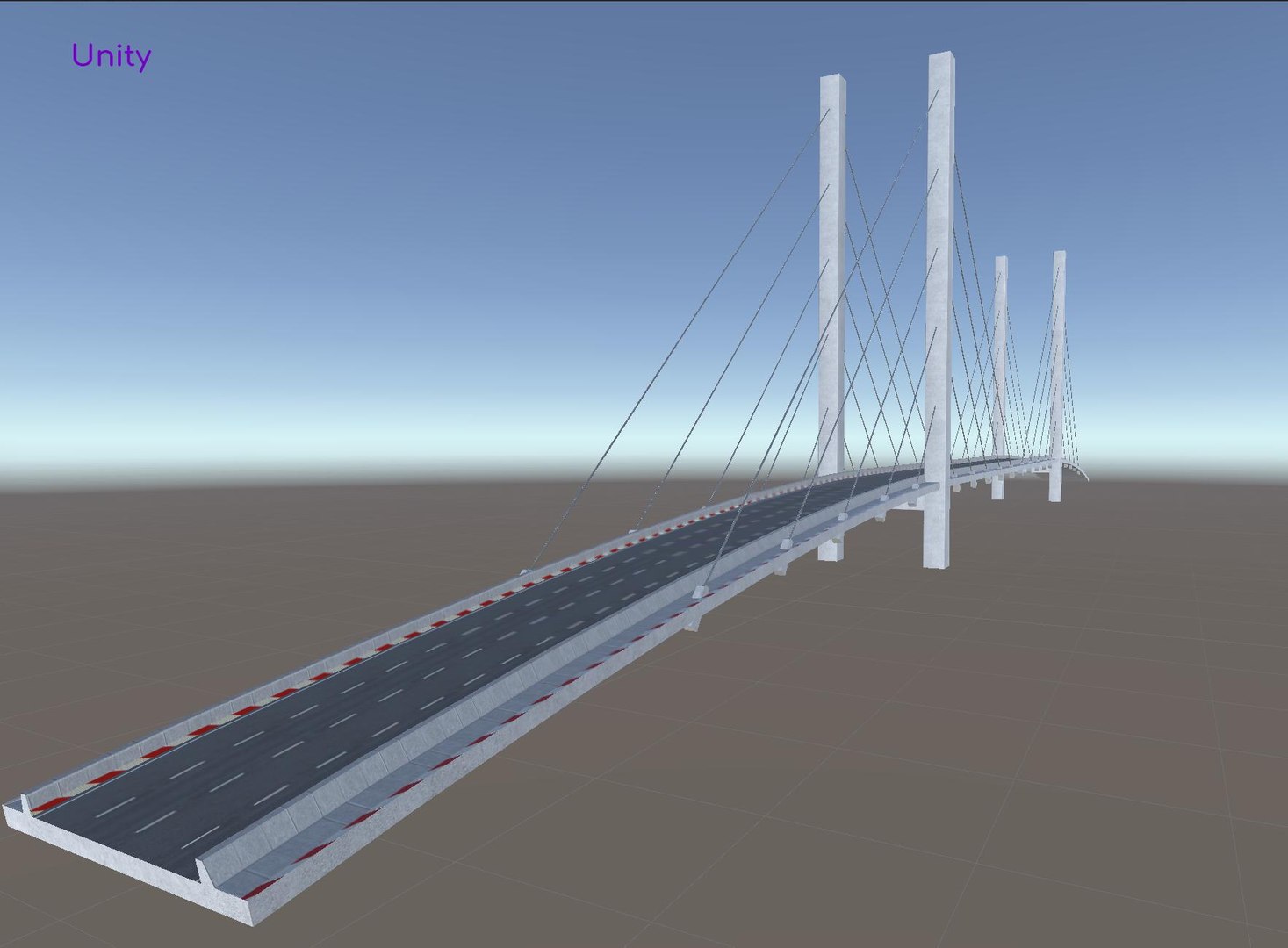 3D Cable-stayed Bridge - TurboSquid 1392830