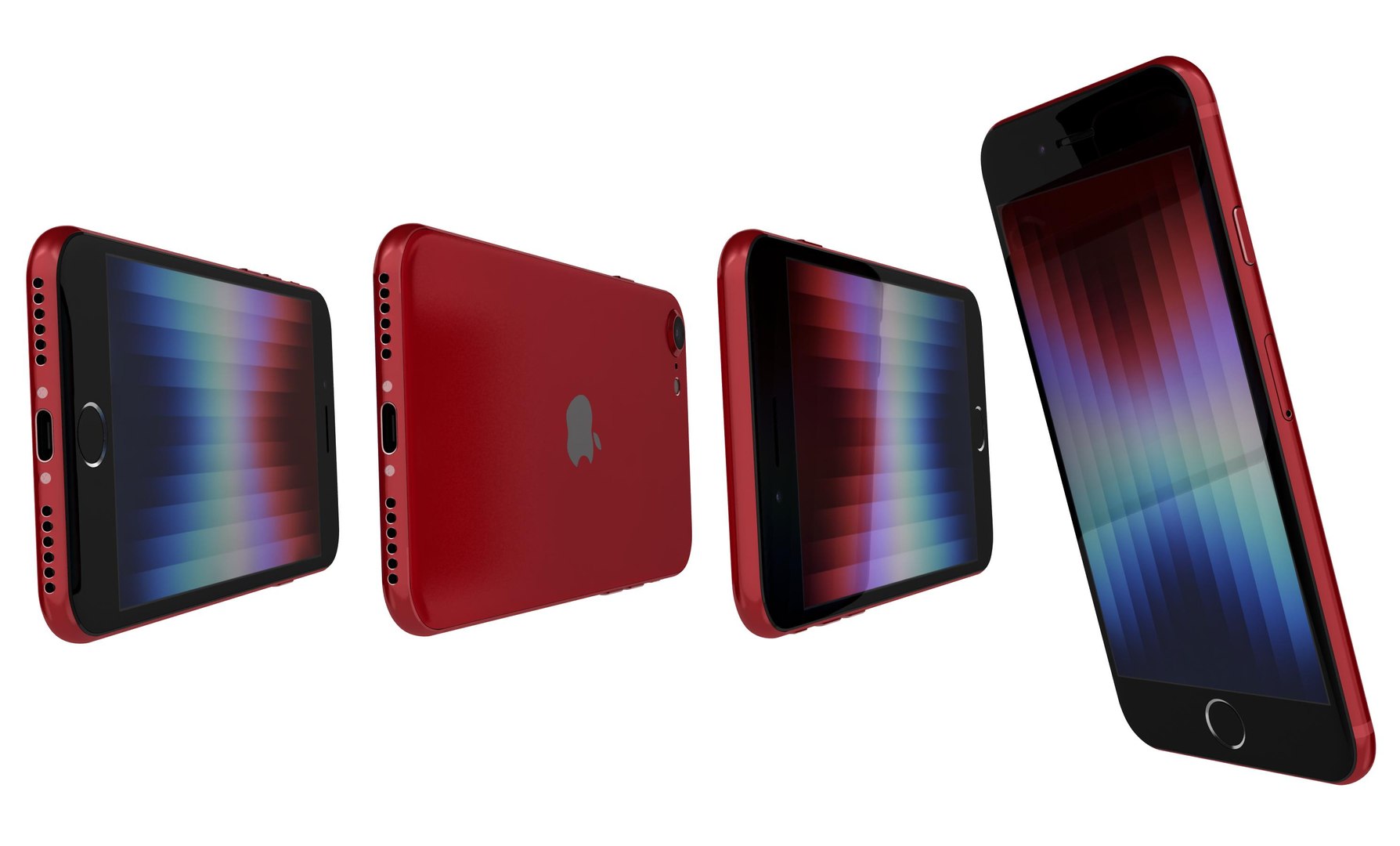 Apple IPhone SE 2022 Red 3D - TurboSquid 1871489