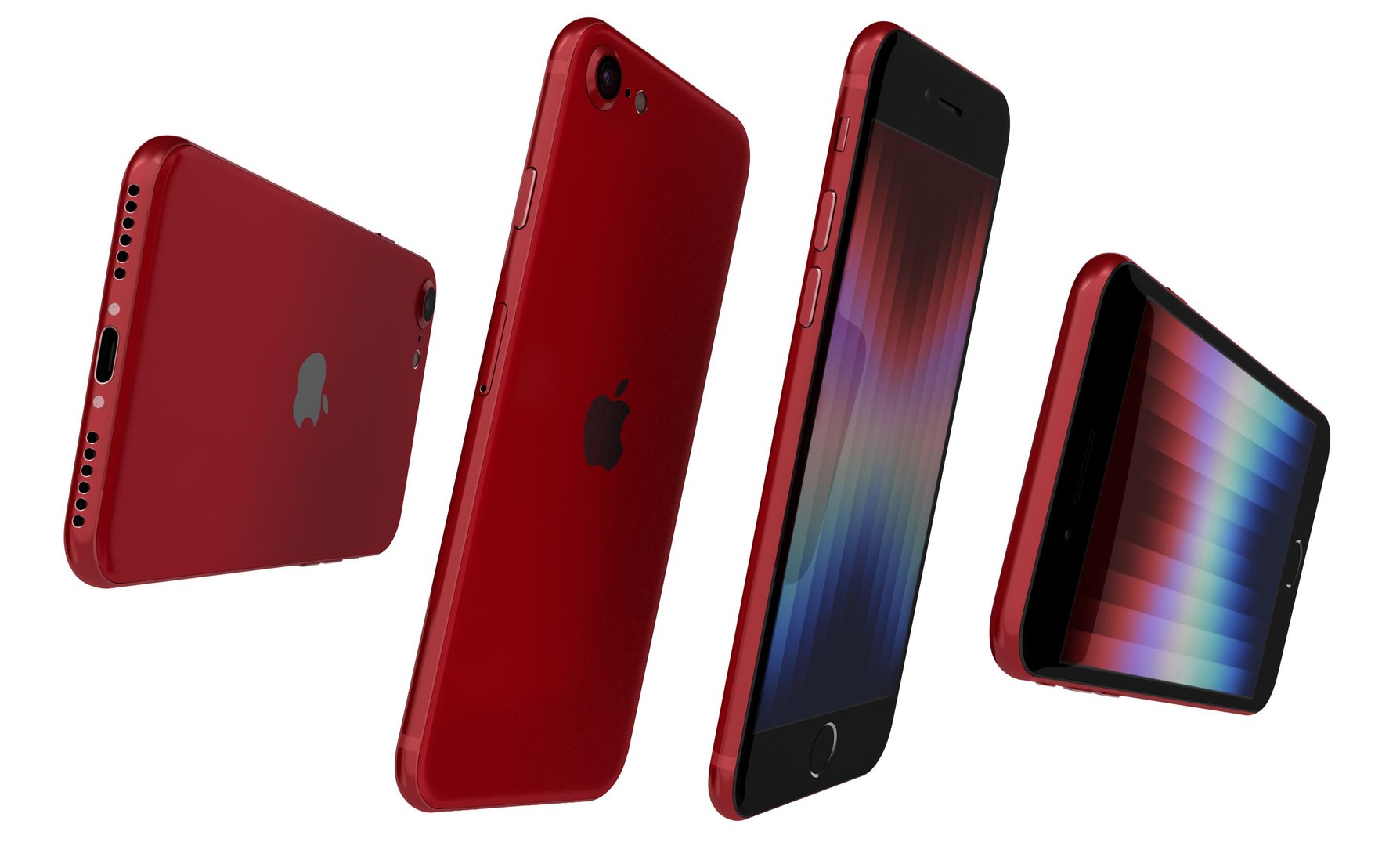 Apple IPhone SE 2022 Red 3D - TurboSquid 1871489