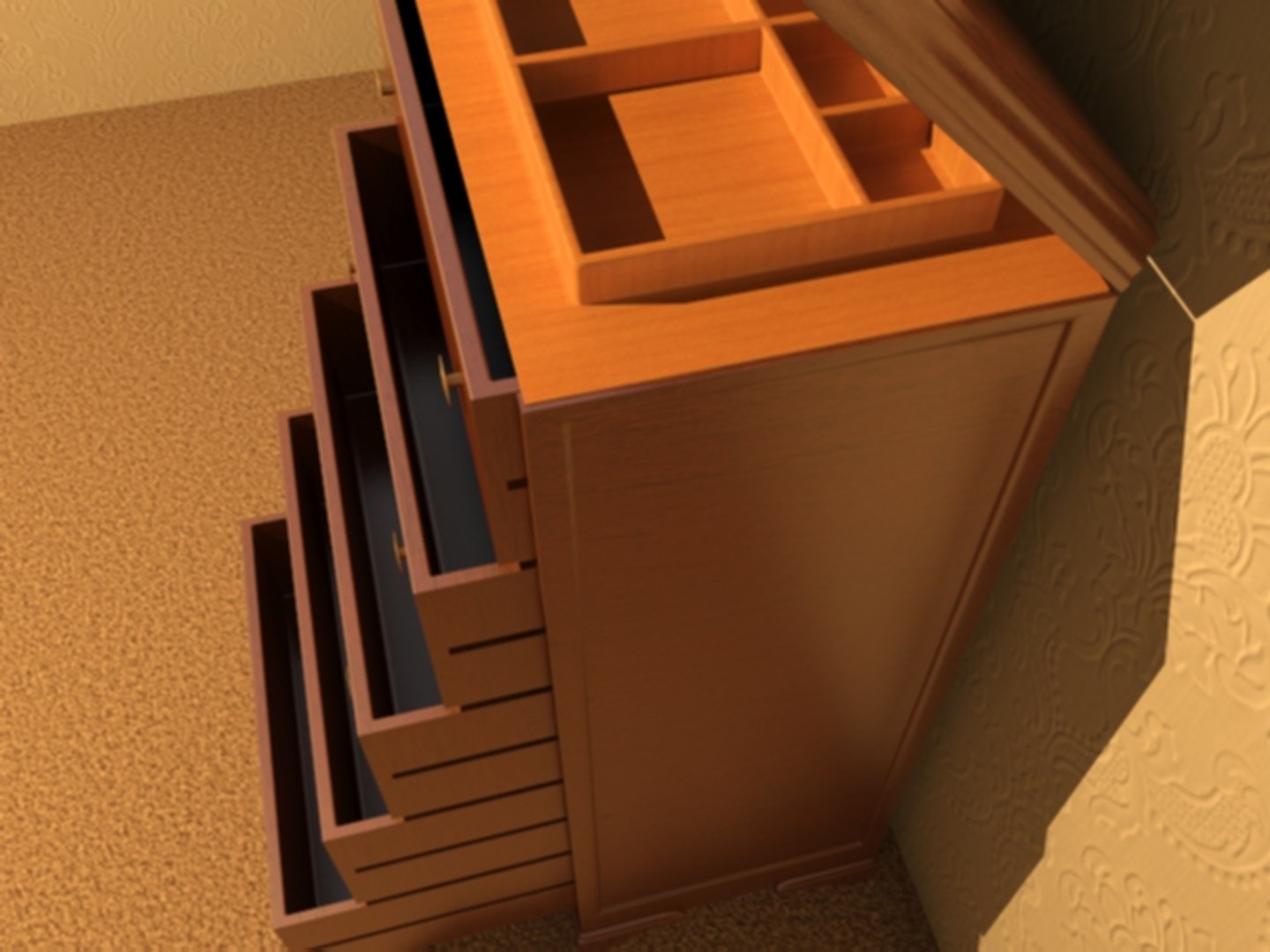 3d Model Chest Drawers