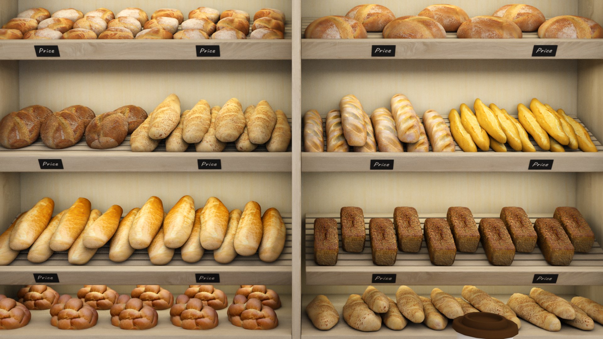 3D Glass Display Cabinet For Bakery - TurboSquid 2184291