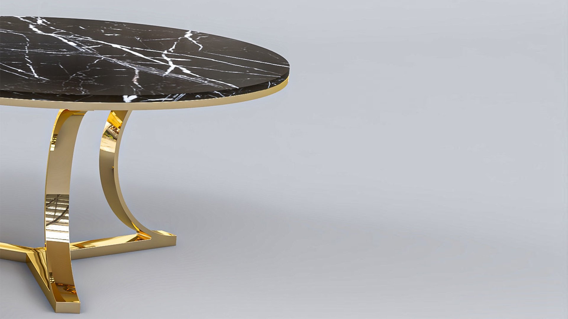 Arc Base Table 3D - TurboSquid 2182283