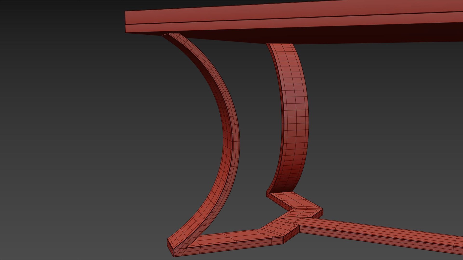 Arc Base Table 3D - TurboSquid 2182283