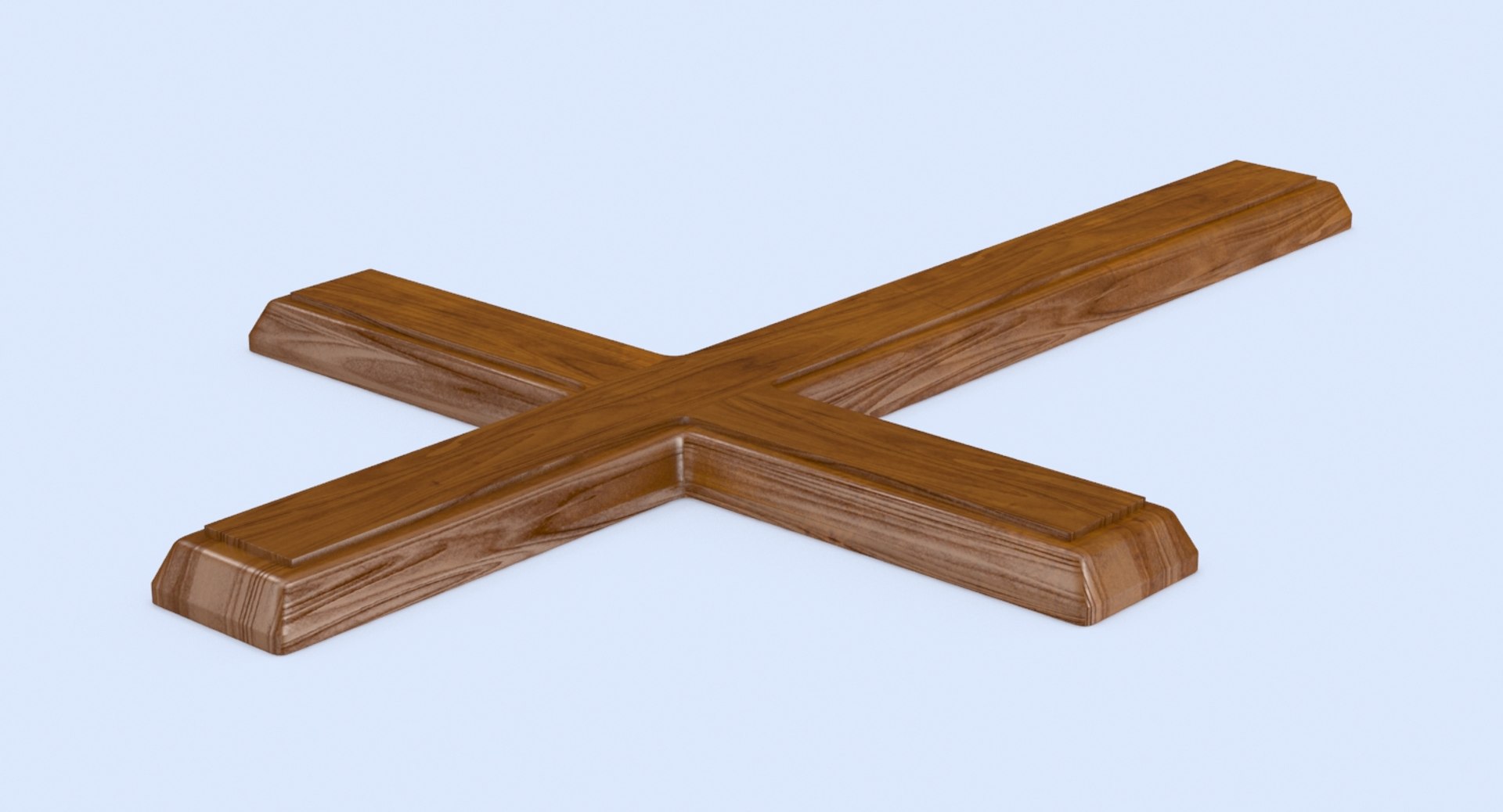 wooden cross 04 3d model