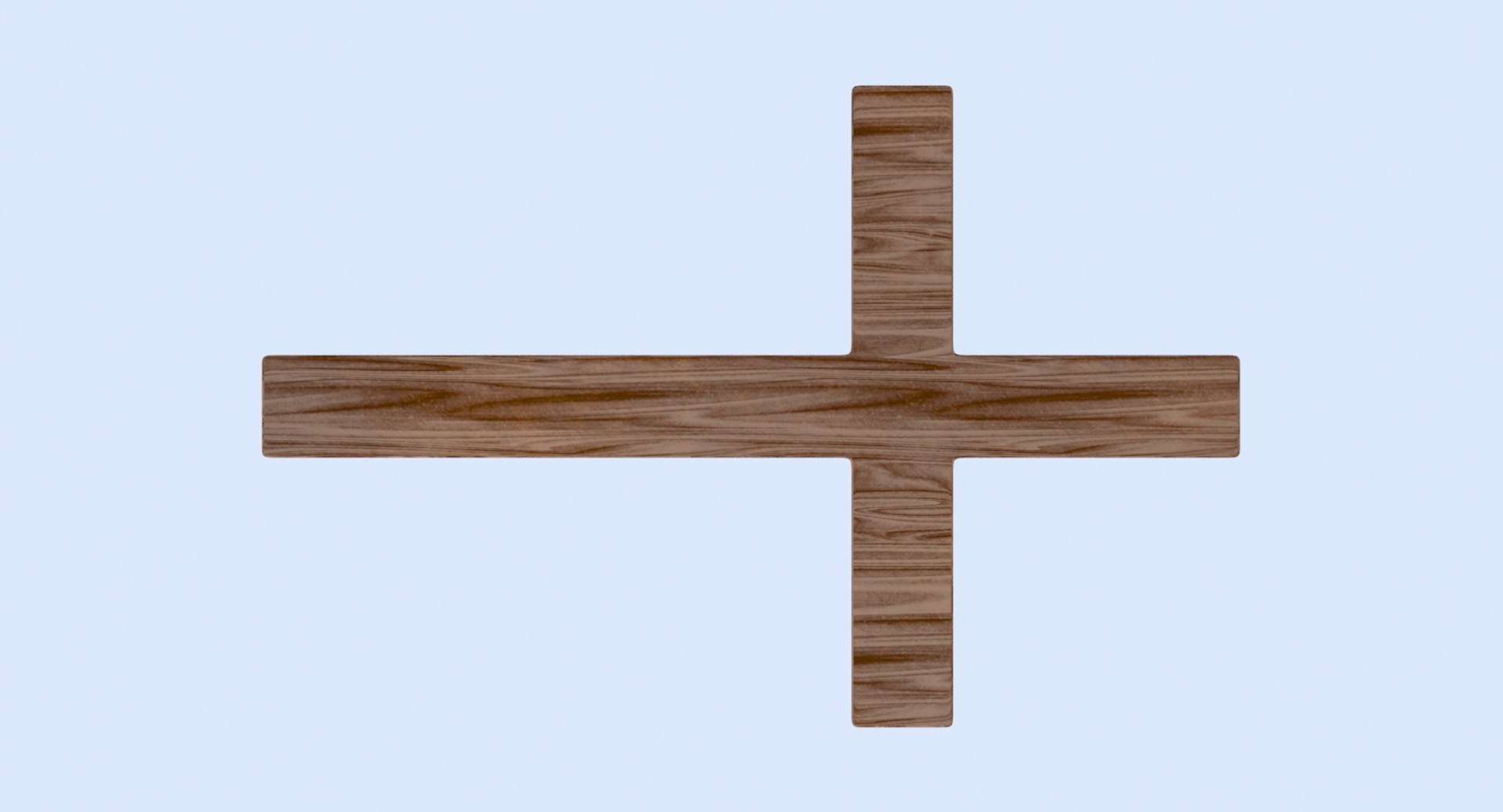 wooden cross 04 3d model