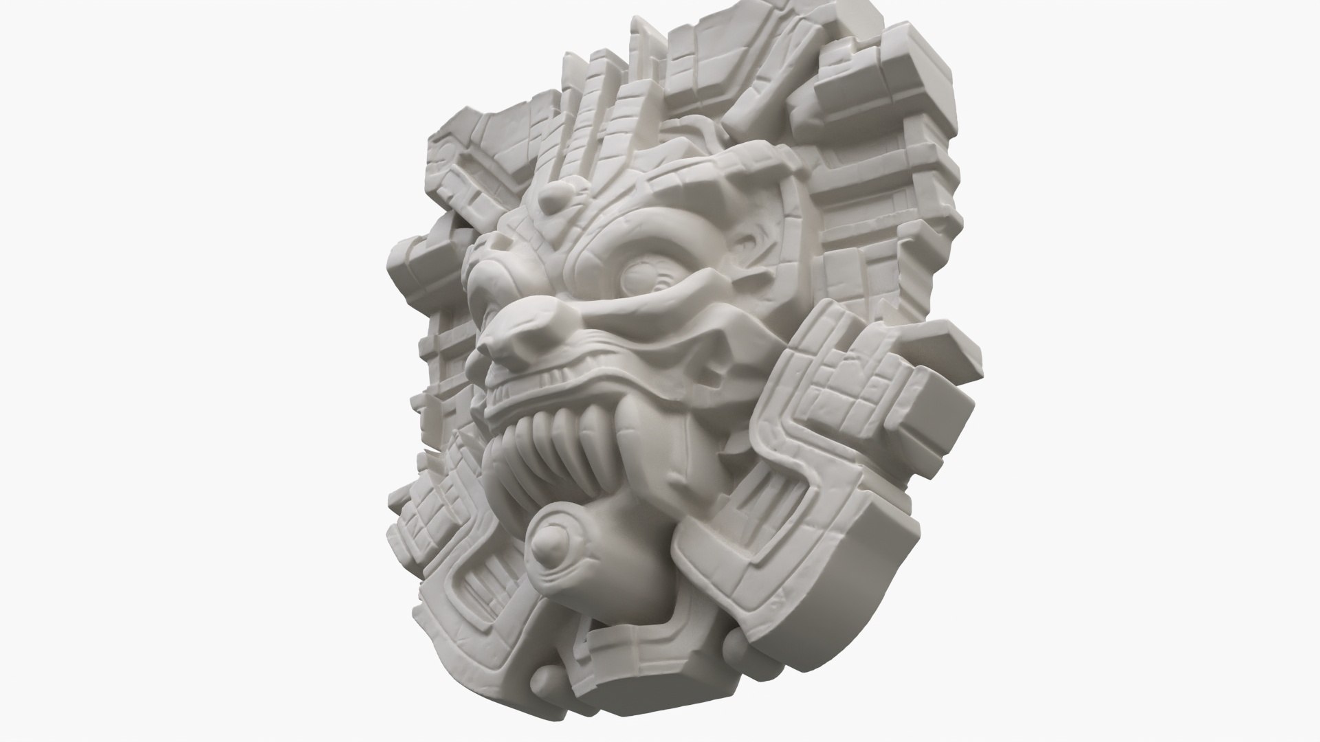 3D Aztec Stone Head 8 - TurboSquid 2198124