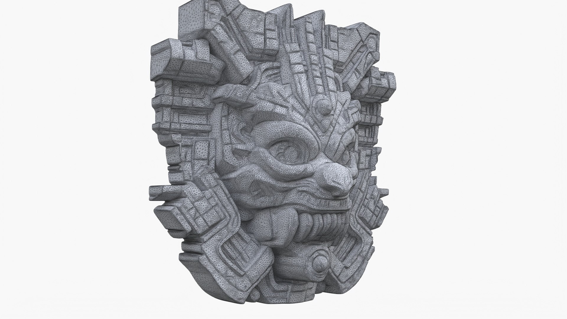3D Aztec Stone Head 8 - TurboSquid 2198124