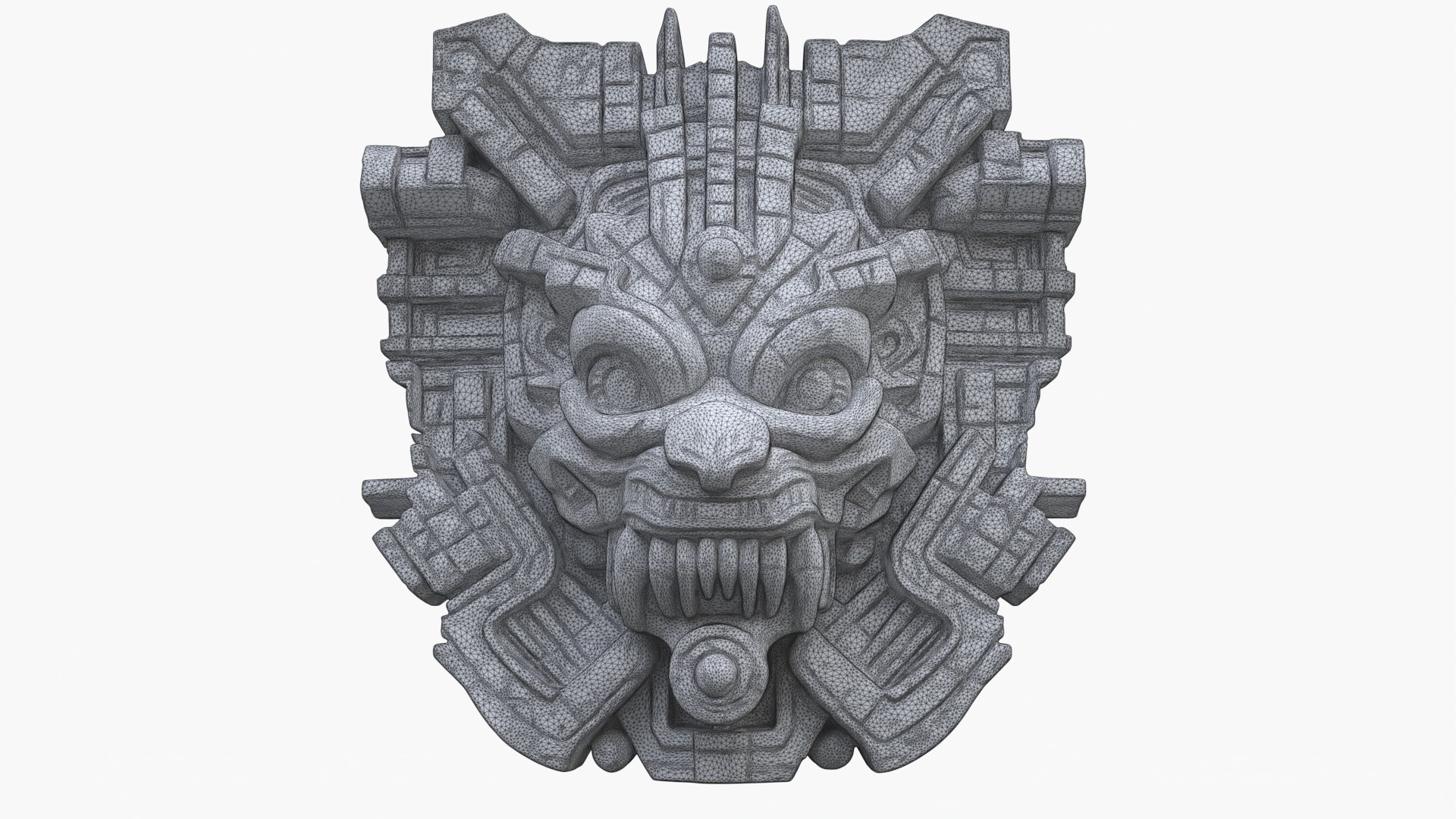 3D Aztec Stone Head 8 - TurboSquid 2198124