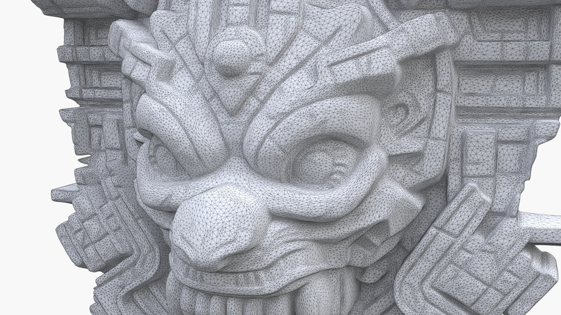 3D Aztec Stone Head 8 - TurboSquid 2198124