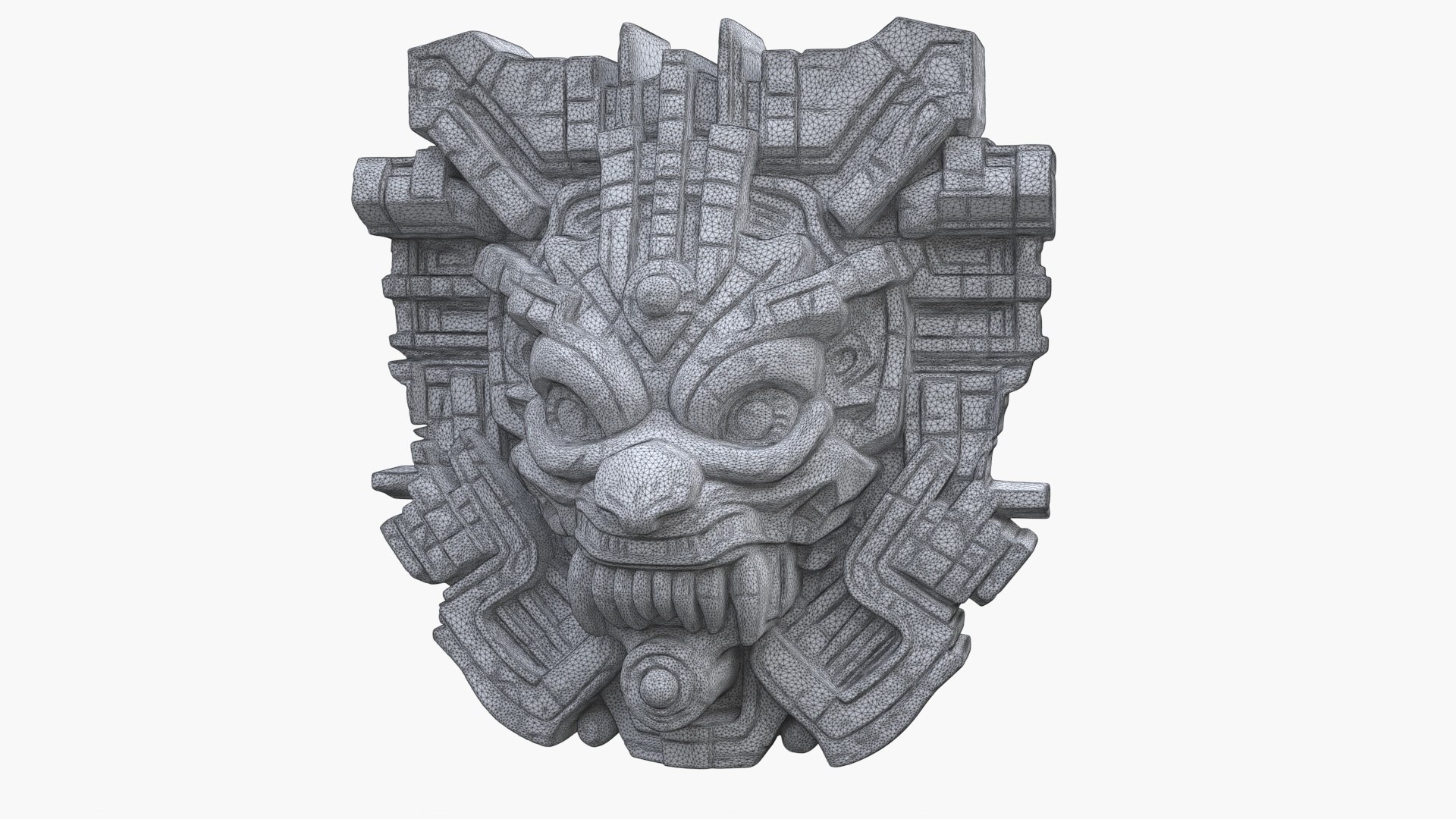 3D Aztec Stone Head 8 - TurboSquid 2198124