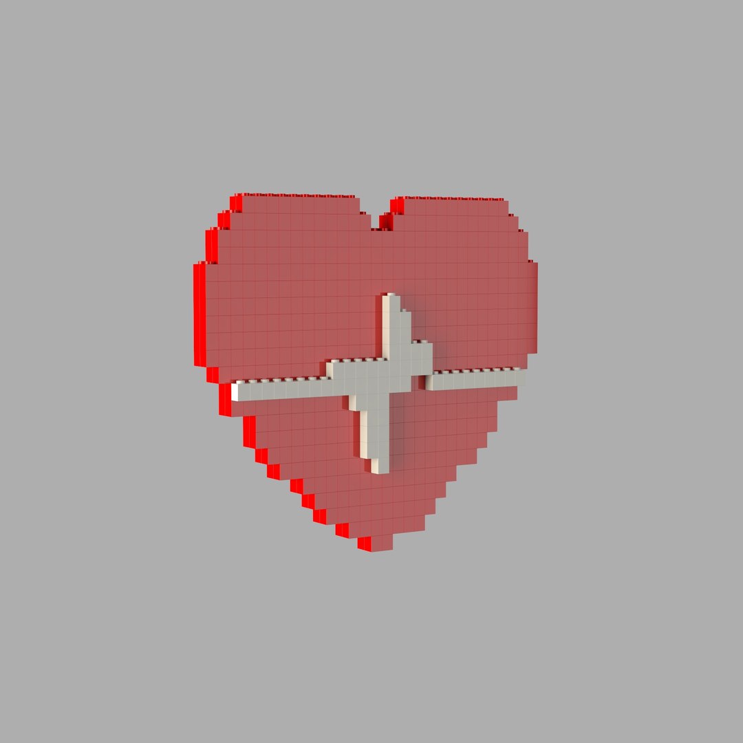 Lego Heart And Health Symbol Red 3D Model - TurboSquid 2399399