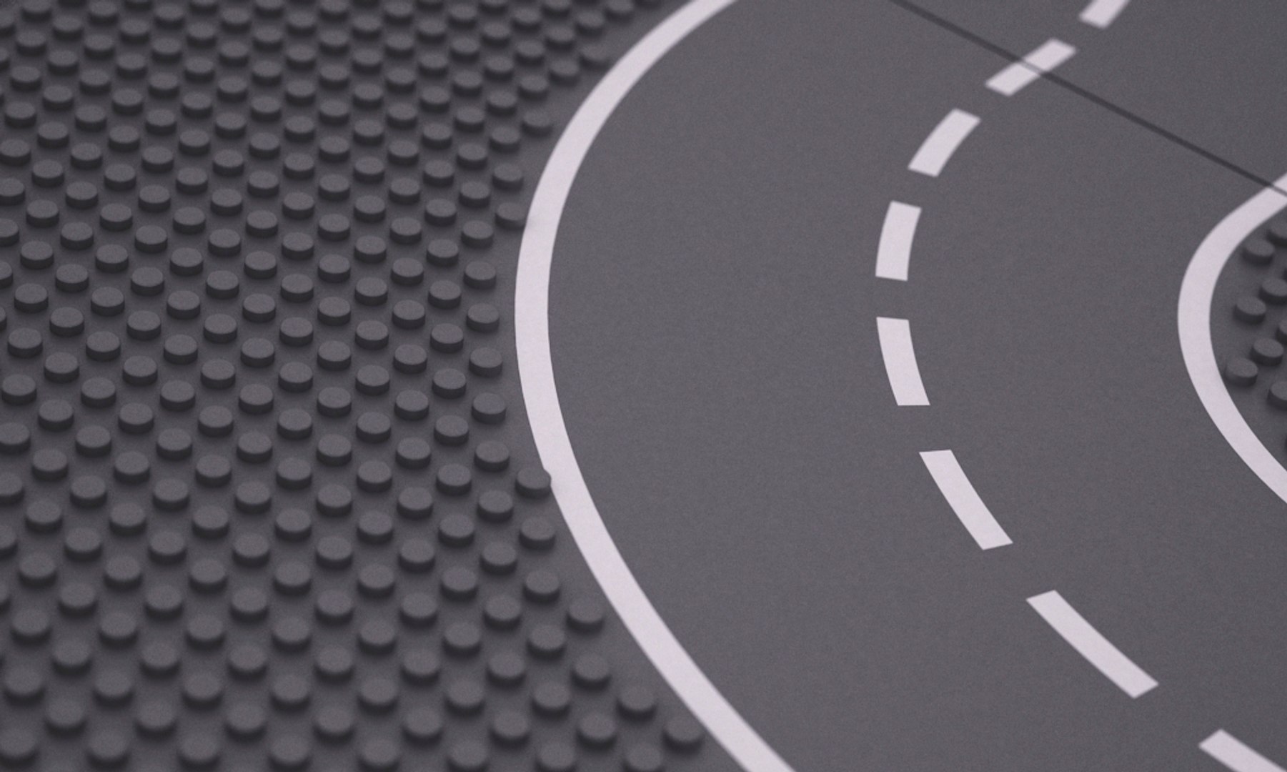 3d lego curve road board model