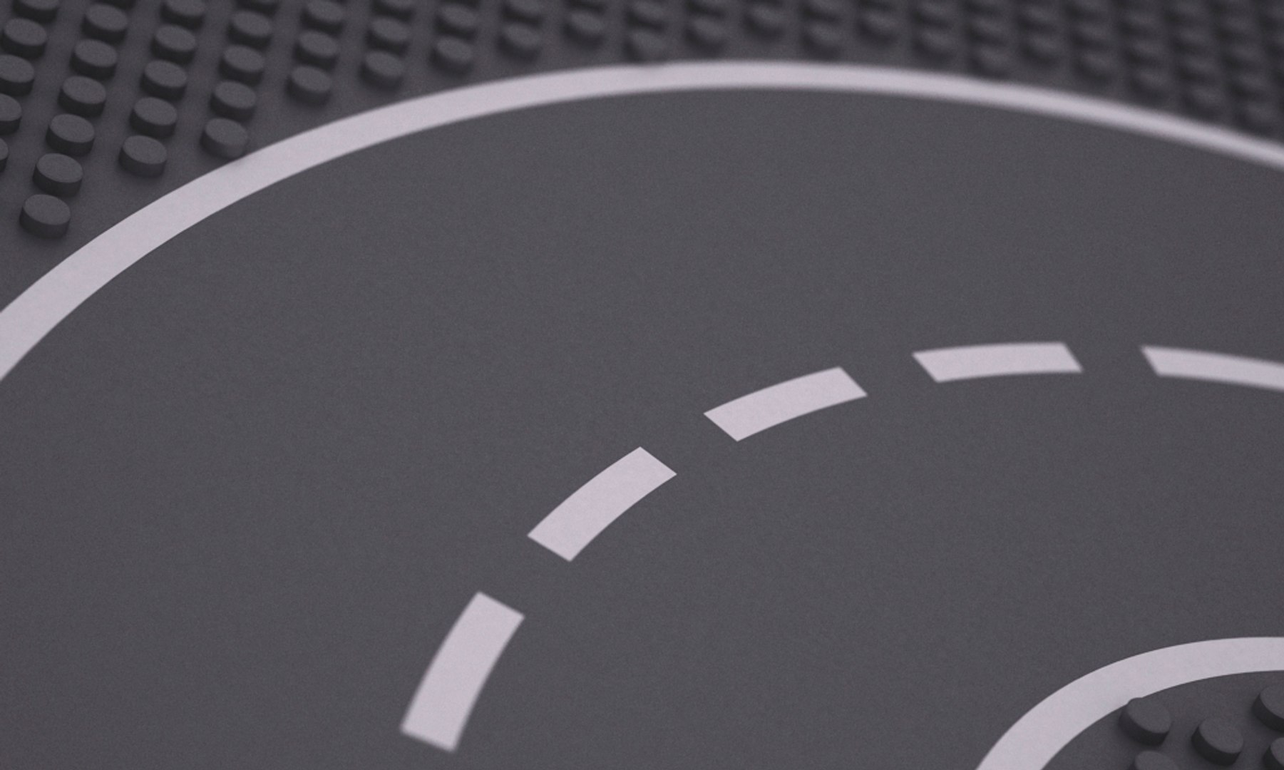 3d lego curve road board model