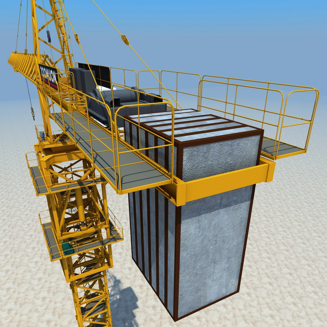 tower crane 2 3d model