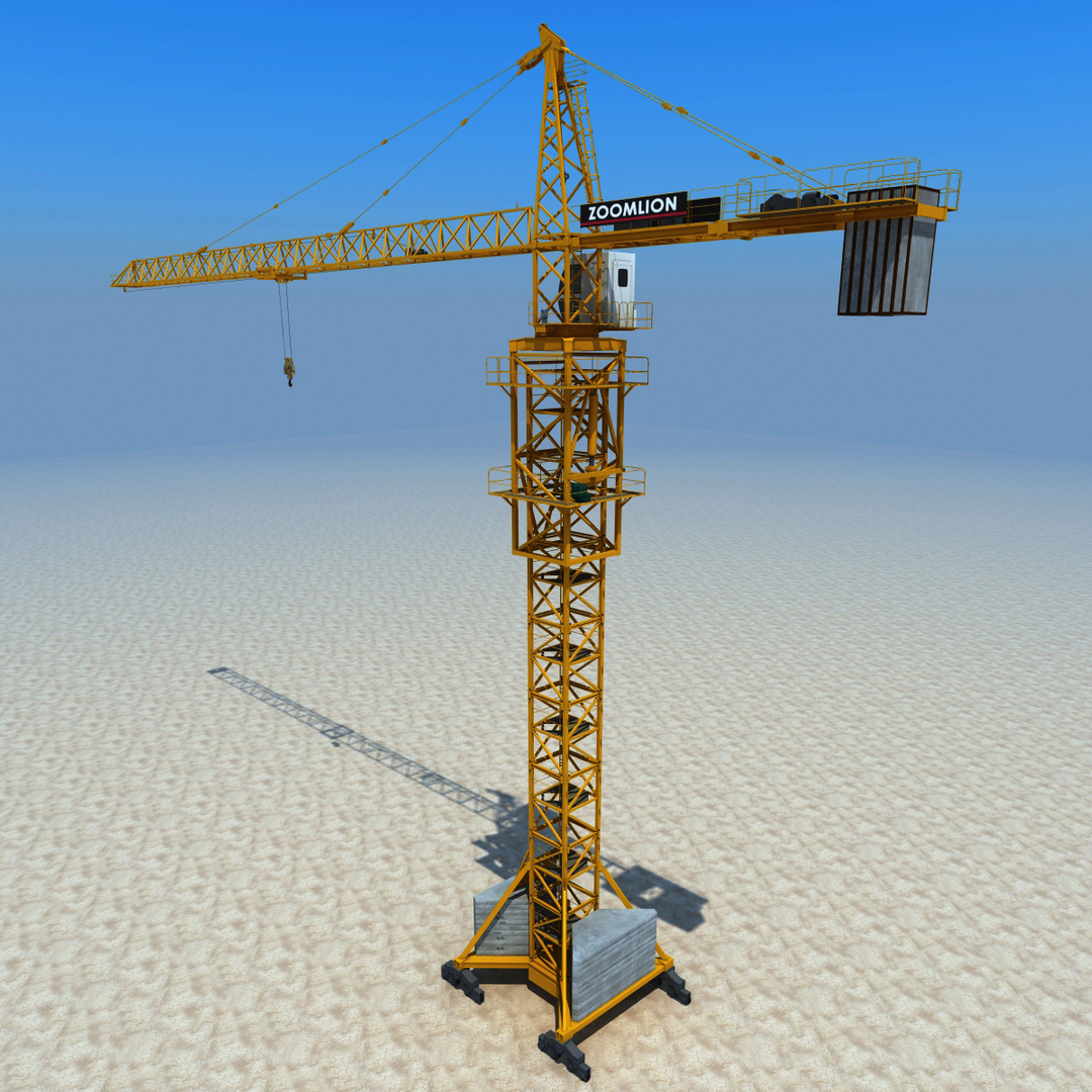 tower crane 2 3d model