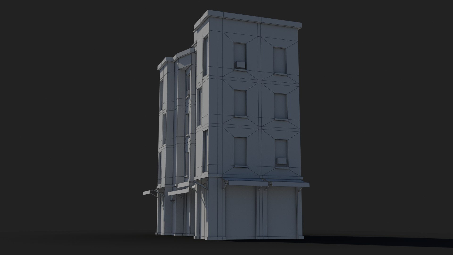 Apartment Building X34 3D Model - TurboSquid 1814565