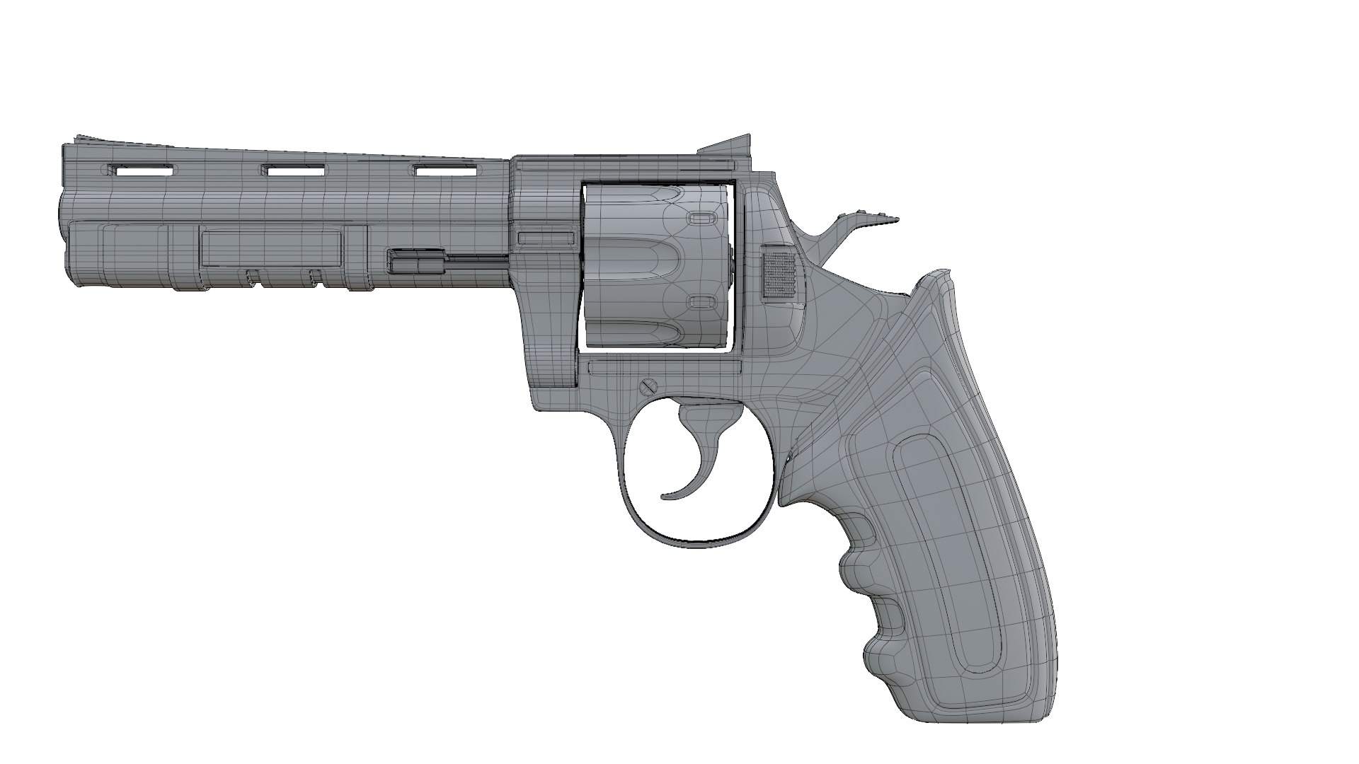 3D Futuristic Revolver Model - TurboSquid 1990681