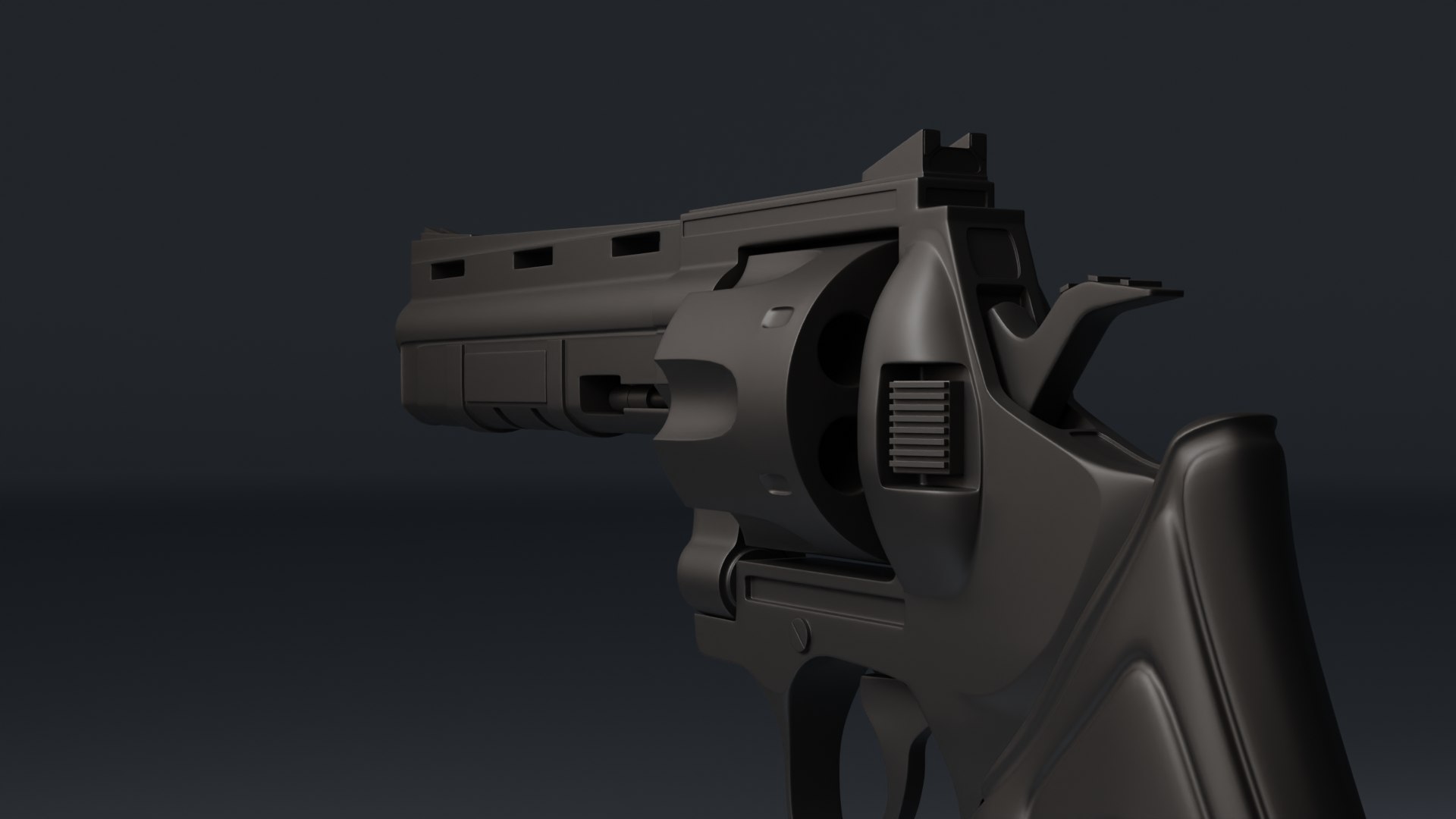 3D Futuristic Revolver Model - TurboSquid 1990681