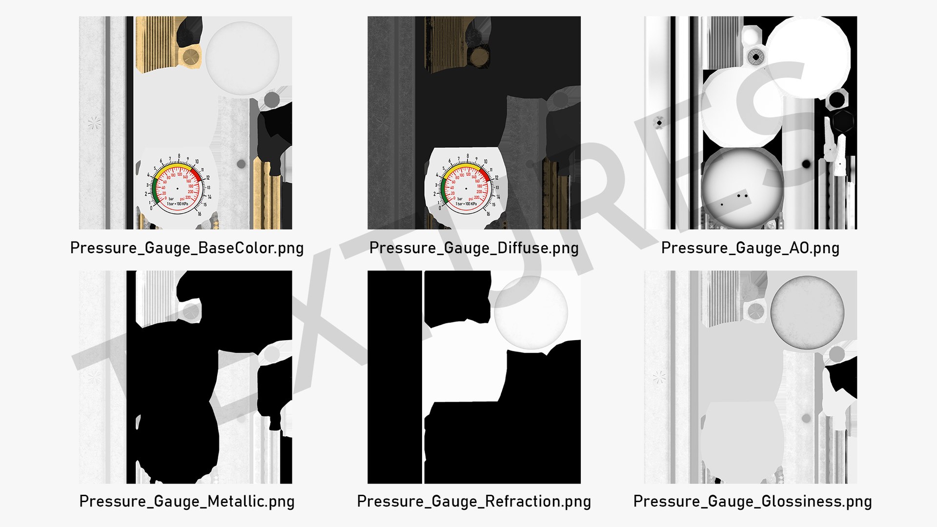 3D Model Pressure Gauges Collection - TurboSquid 2389165