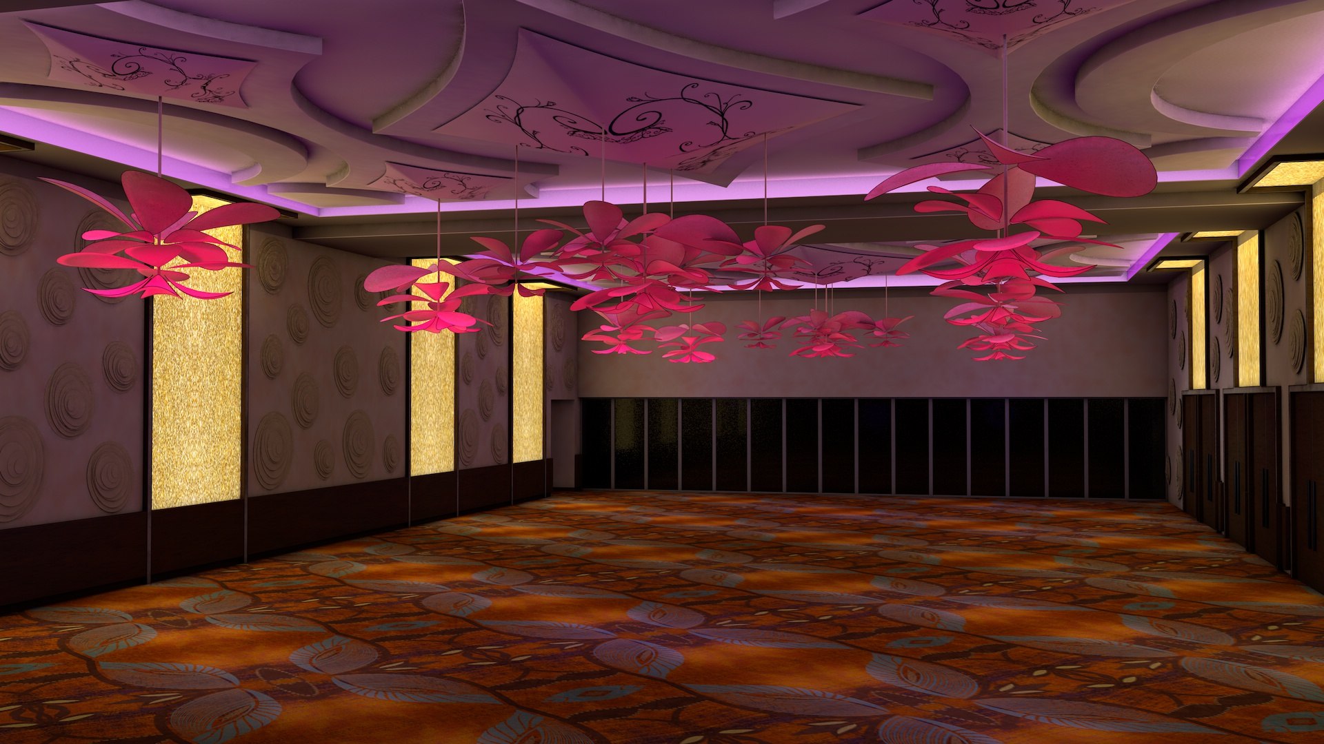 Hotel Ballroom 3D Model - TurboSquid 1616001