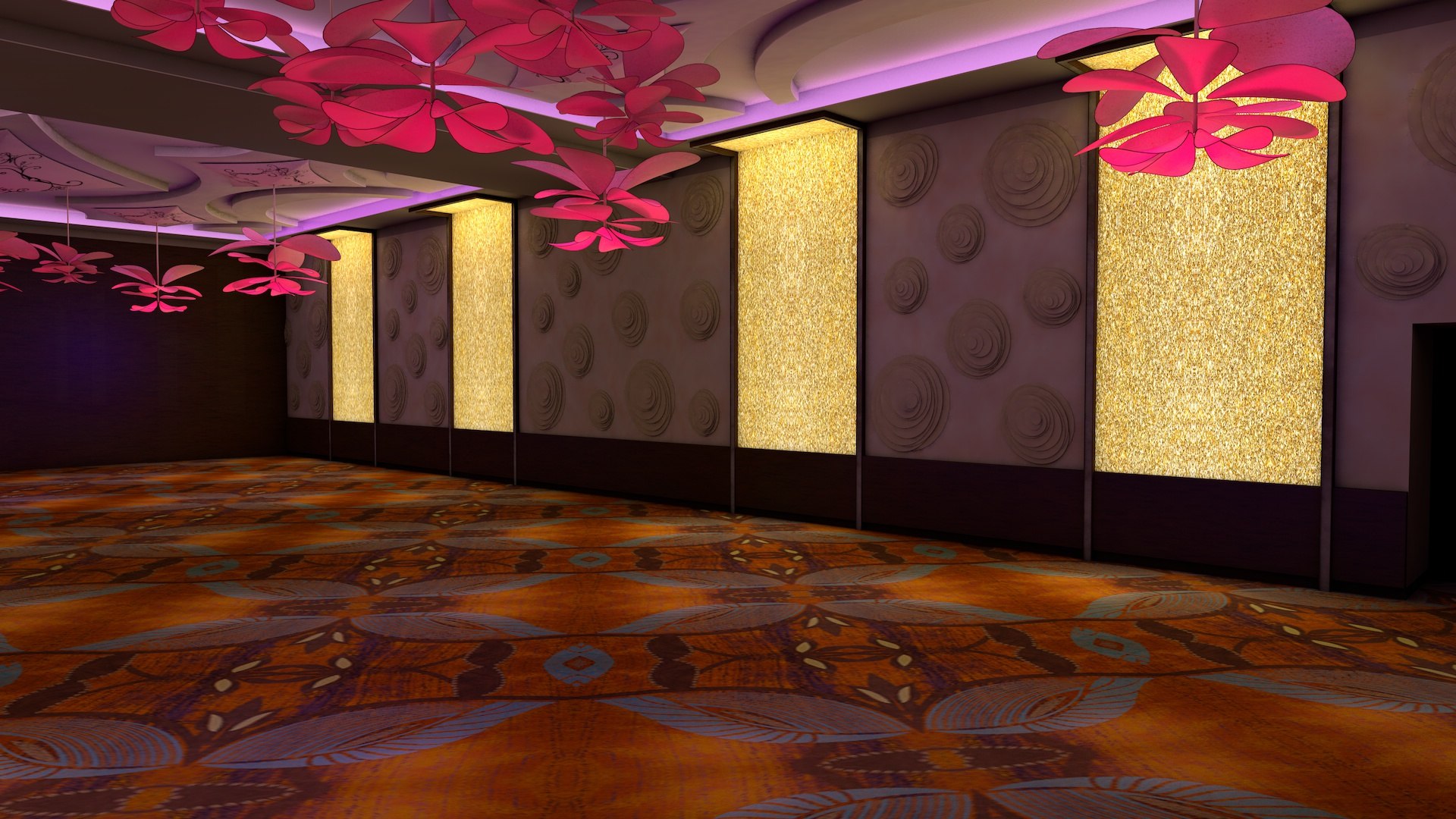 Hotel Ballroom 3D Model - TurboSquid 1616001