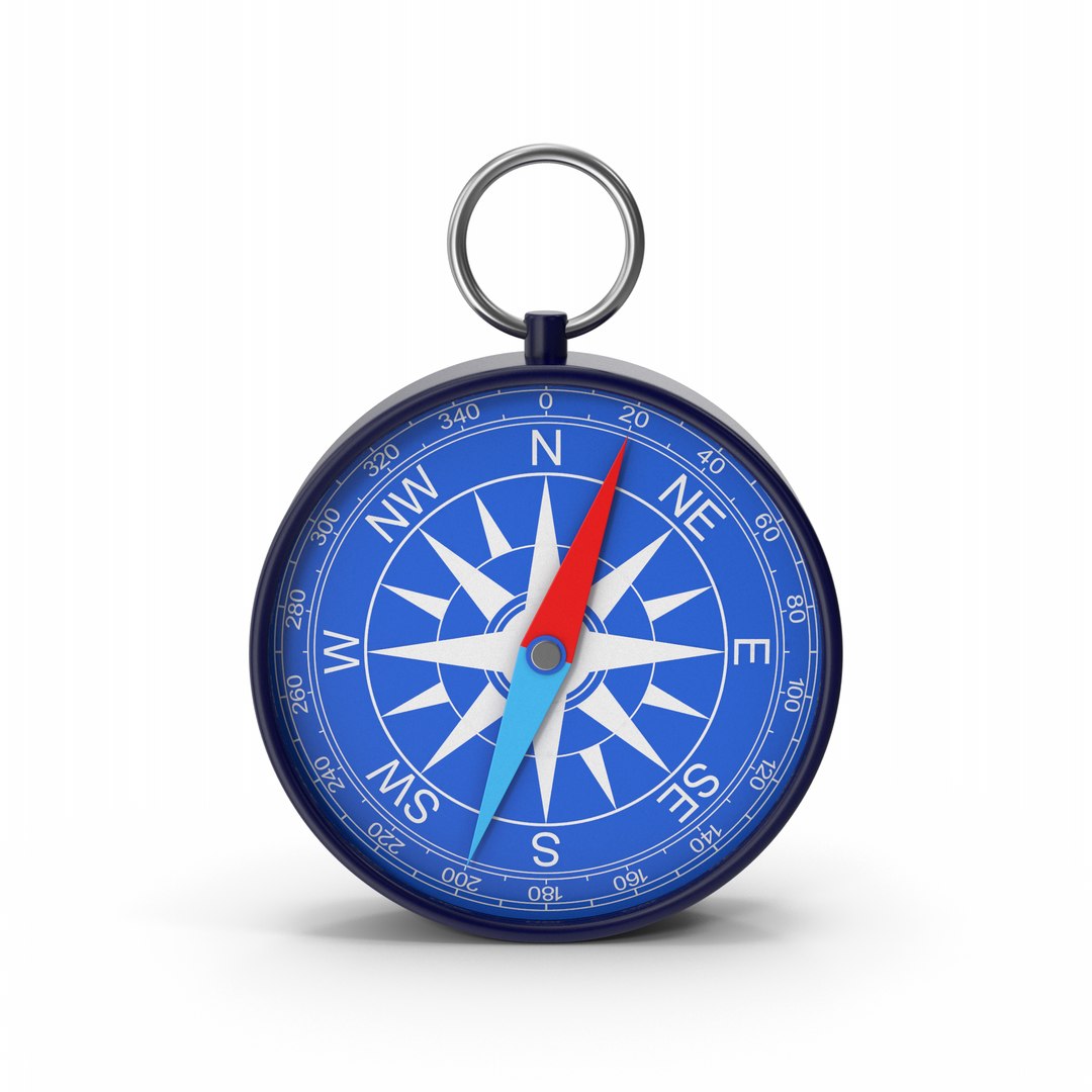 3D Blue Compass - TurboSquid 2329283