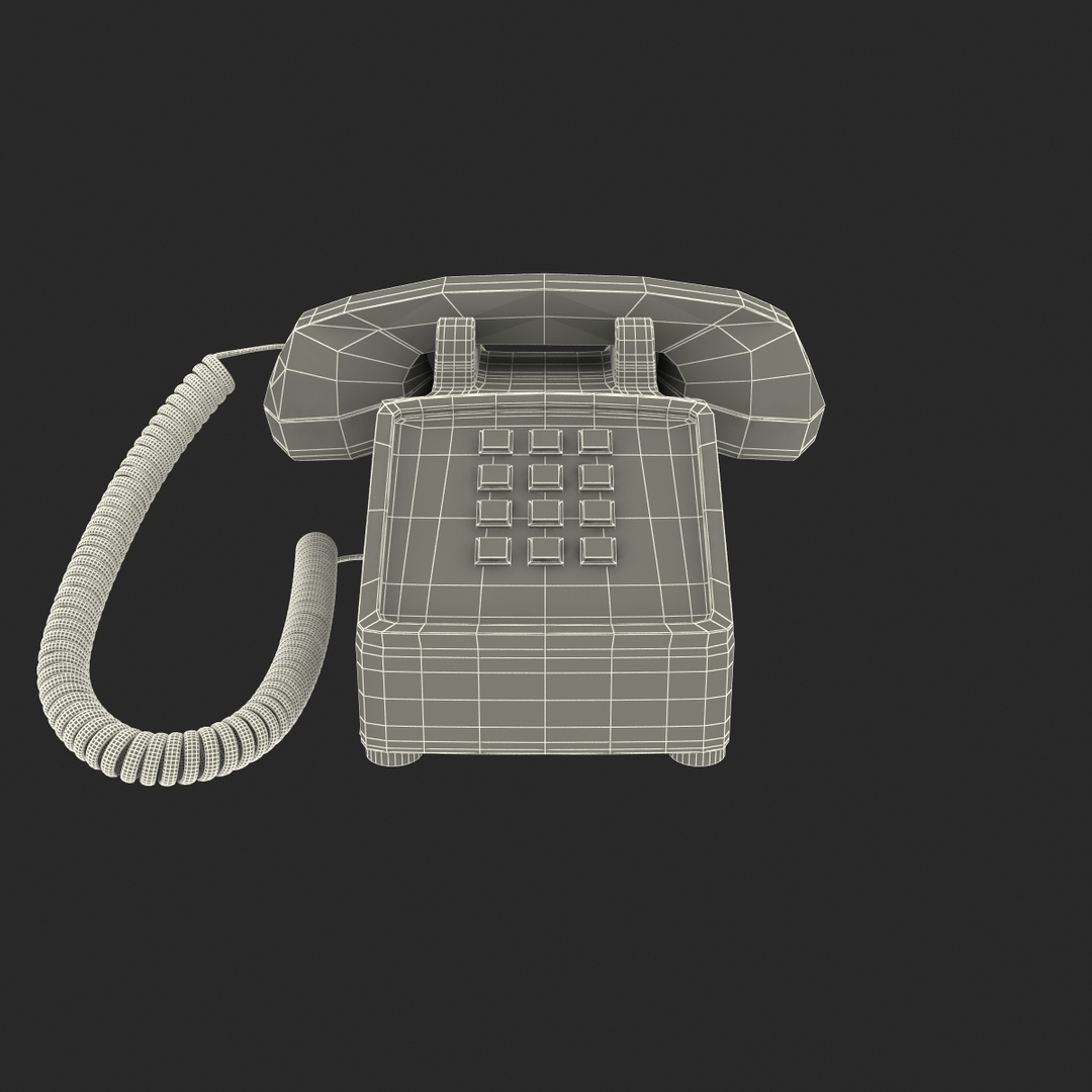 3d 3ds Traditional Retro Corded Phone