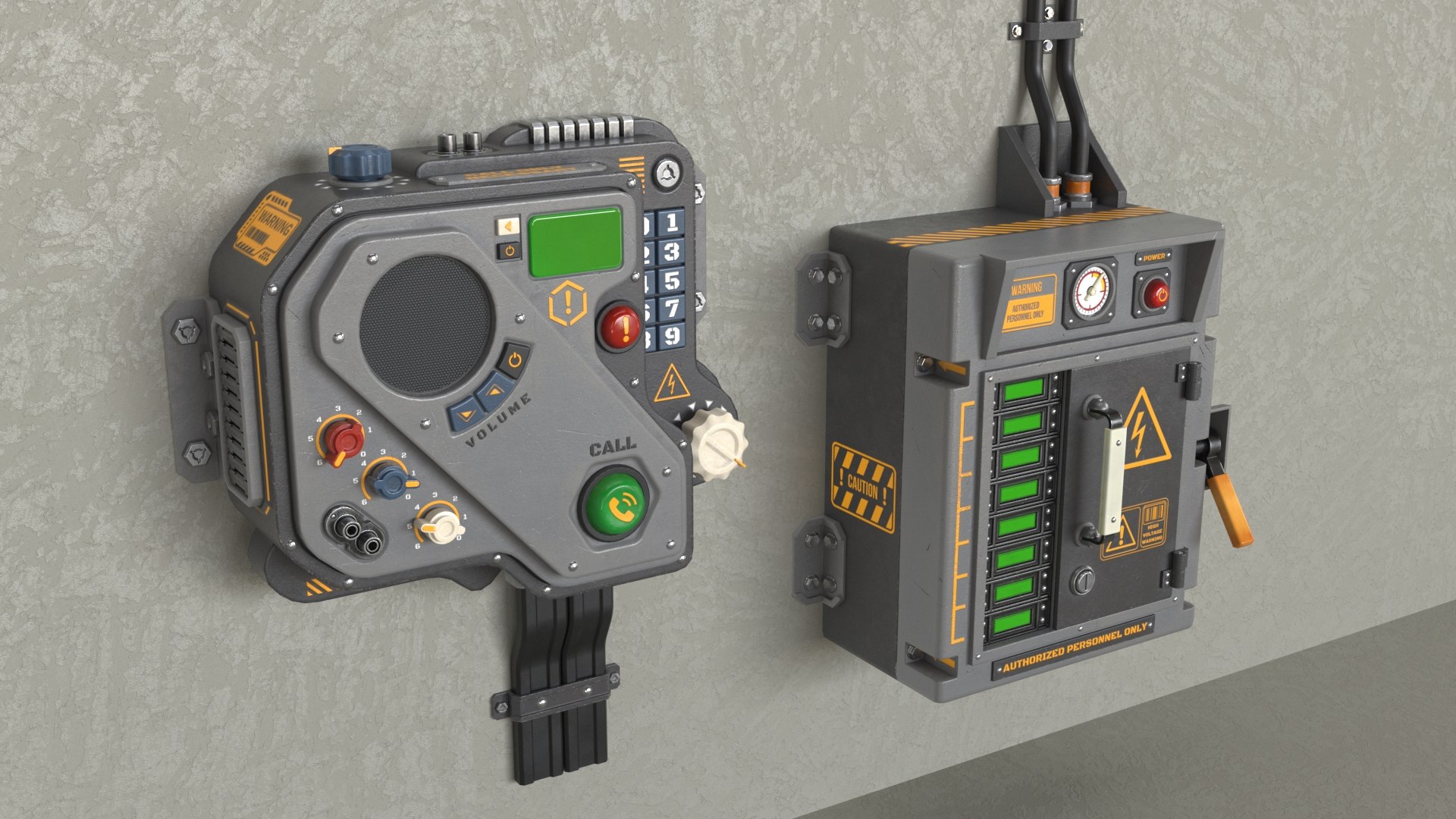 3D Control Panel 2 - 10 Pieces - TurboSquid 2298337