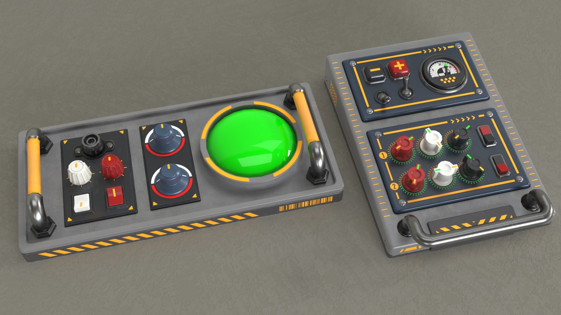 3D Control Panel 2 - 10 Pieces - TurboSquid 2298337