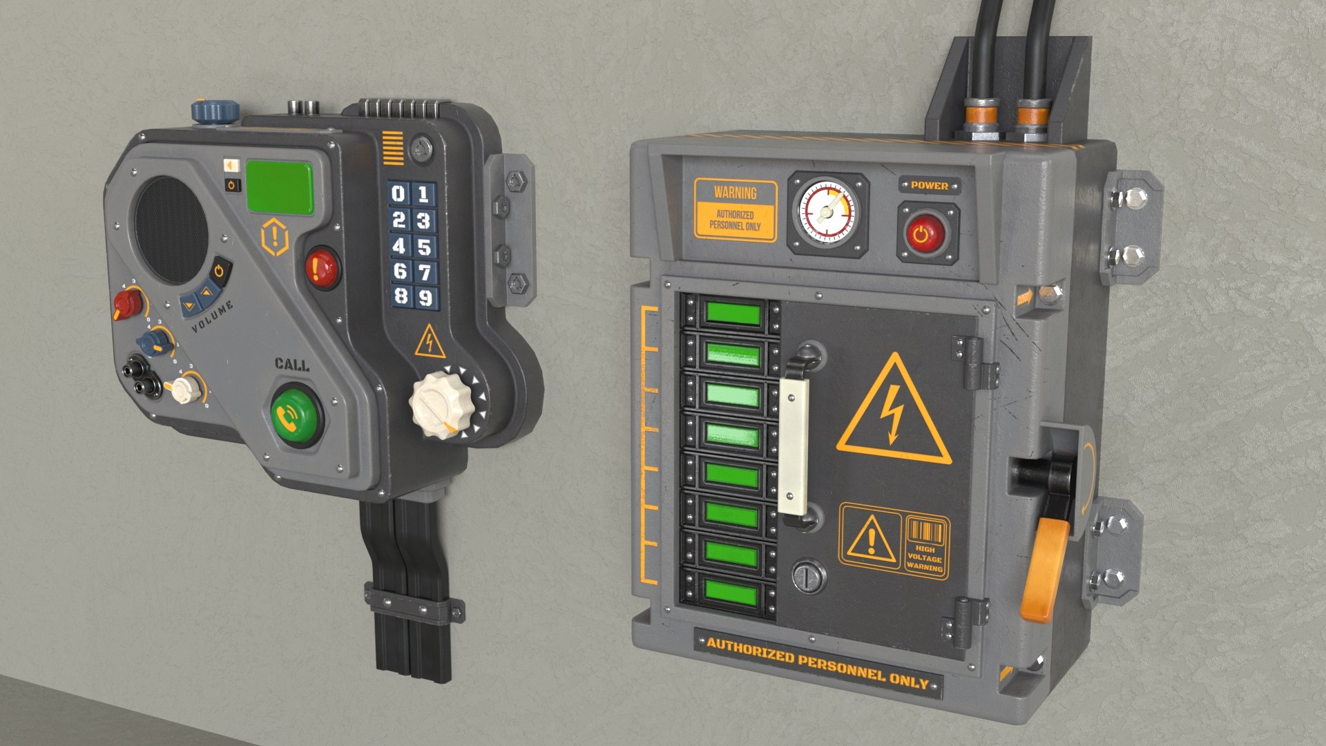 3D Control Panel 2 - 10 Pieces - TurboSquid 2298337