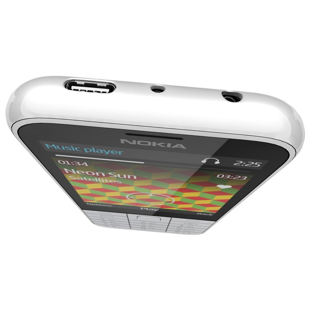 3d Model Nokia 225 White