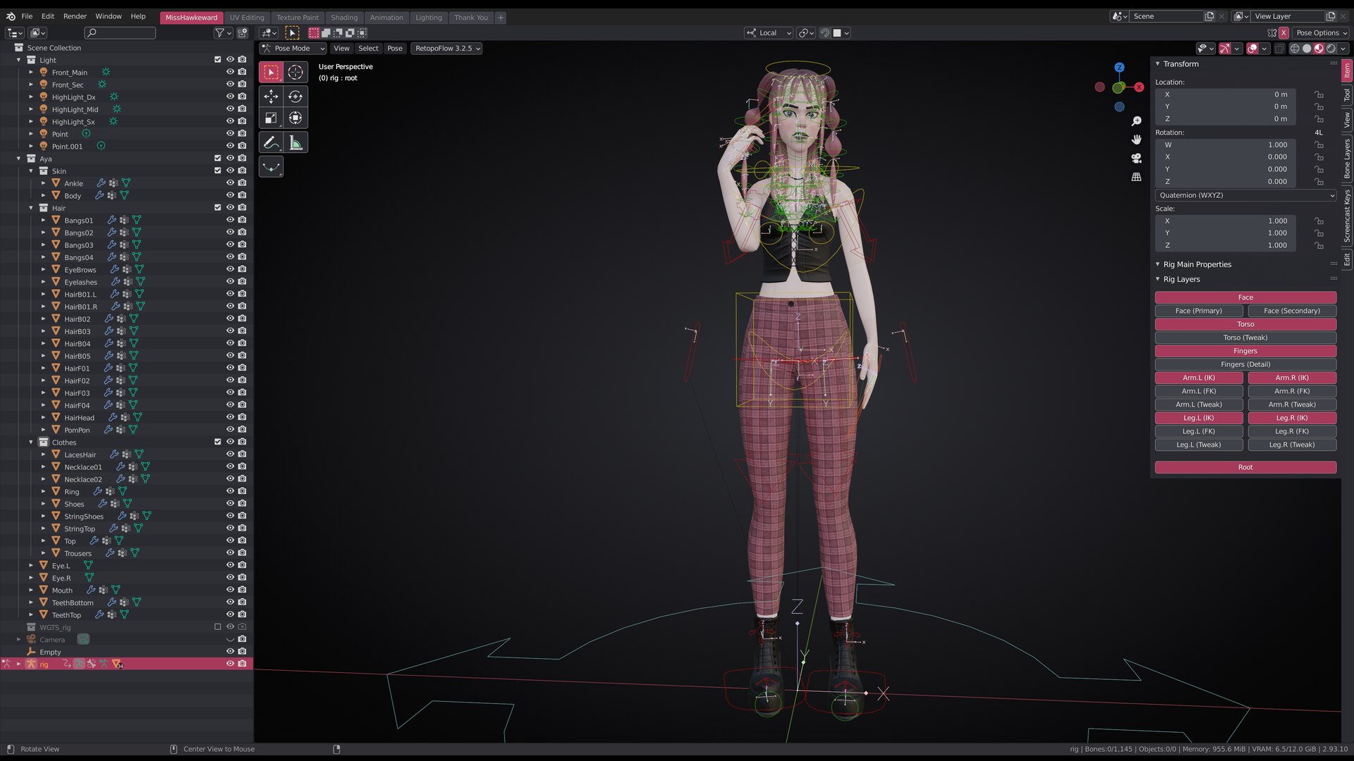 Rigged Stylized Female Character - Aya 3D model - TurboSquid 1951479