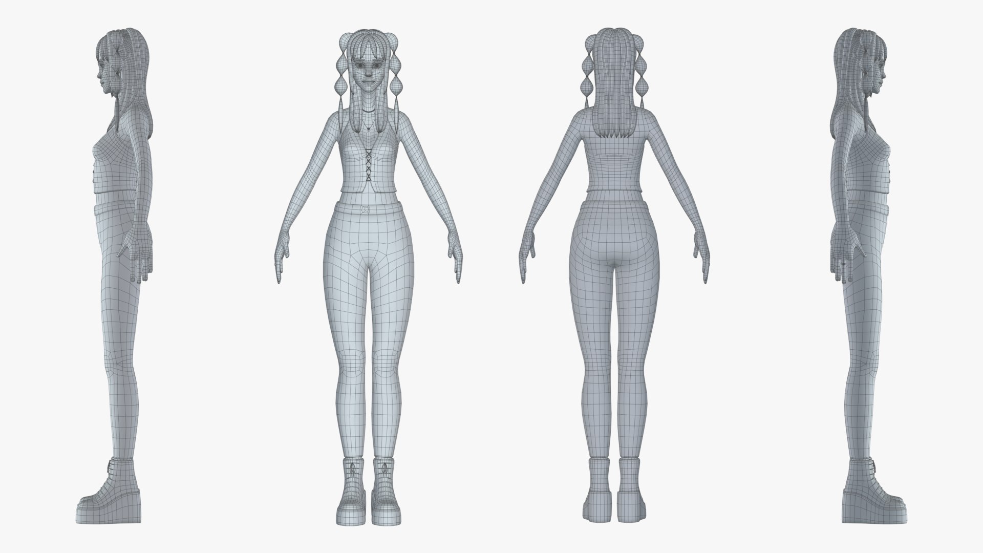 Rigged Stylized Female Character - Aya 3D model - TurboSquid 1951479