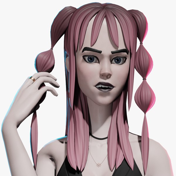 Rigged Stylized Female Character - Aya3D模型 - TurboSquid 1951479