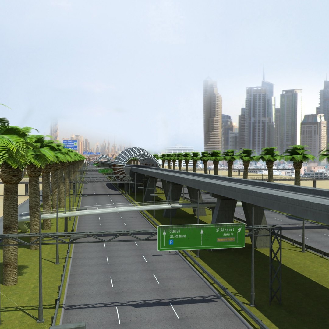 3d Highway Dubai Road Model