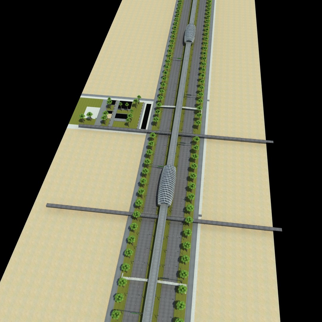 3d Highway Dubai Road Model