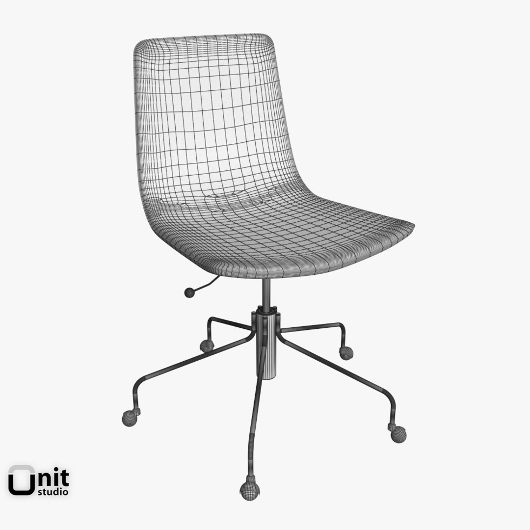 Slope Office Chair West 3d Model
