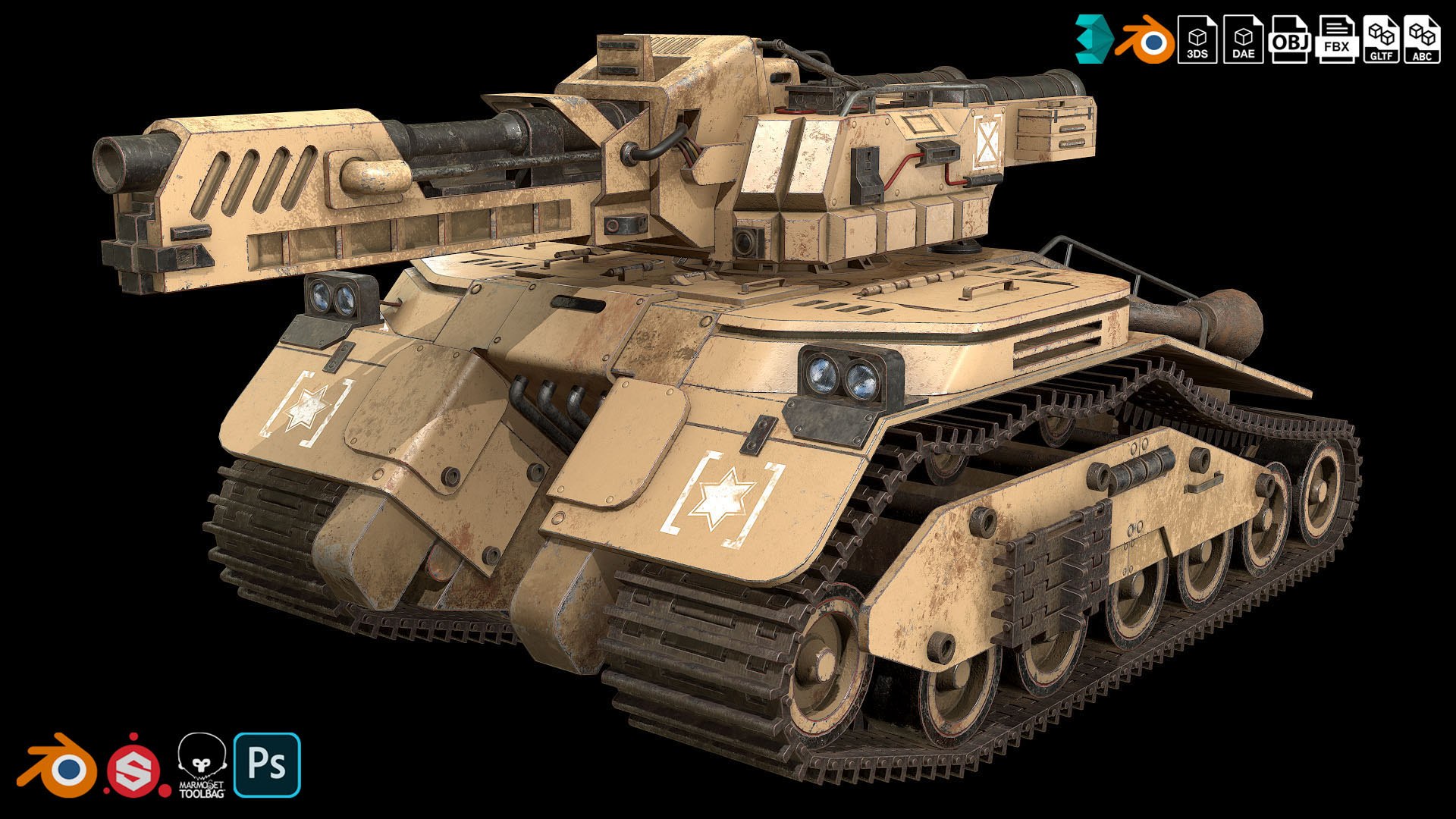 3D Tank Concept3Desert - TurboSquid 2312793