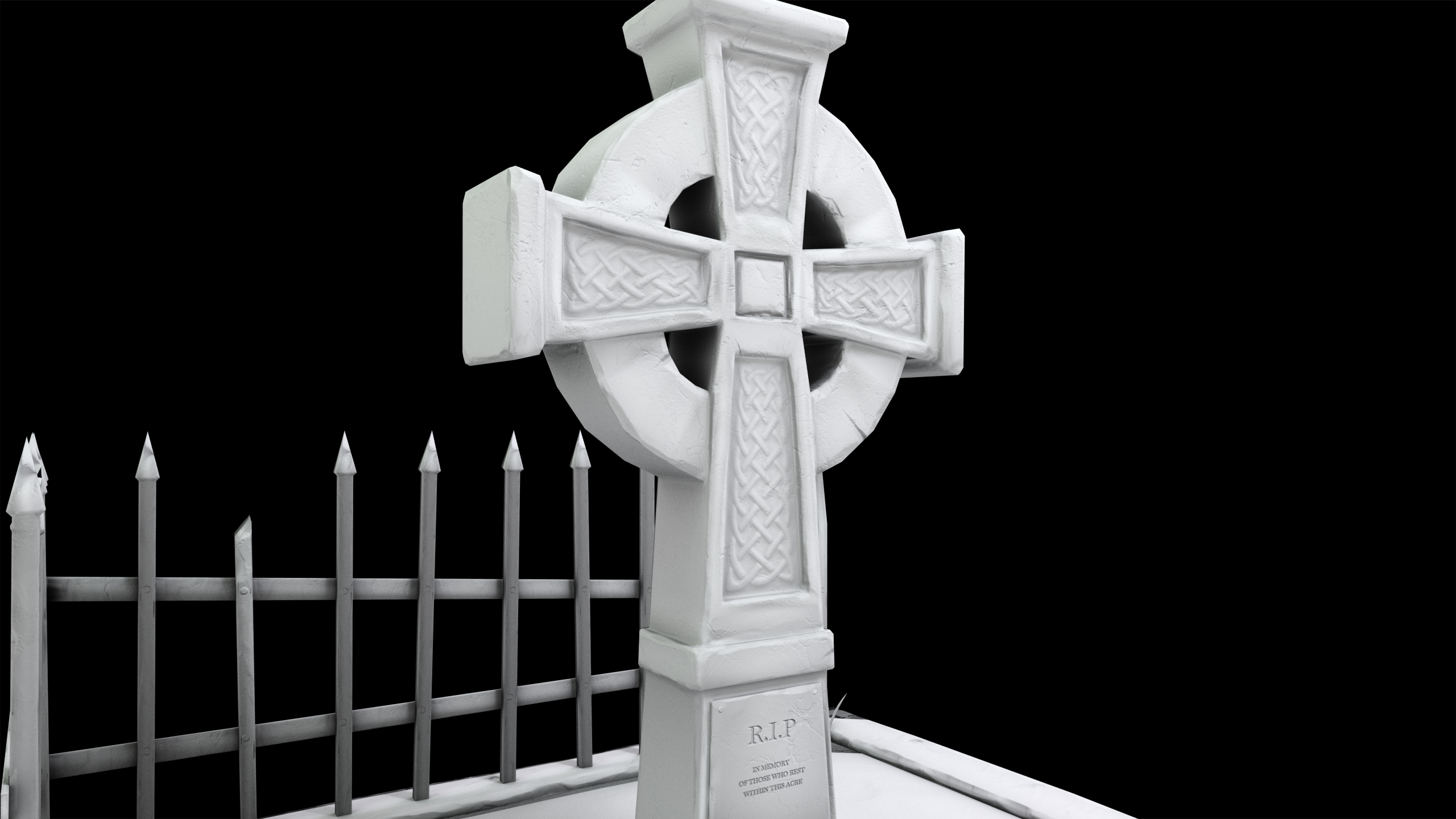 modelo 3d Lápida estilizada Cruz celta - TurboSquid 1576279