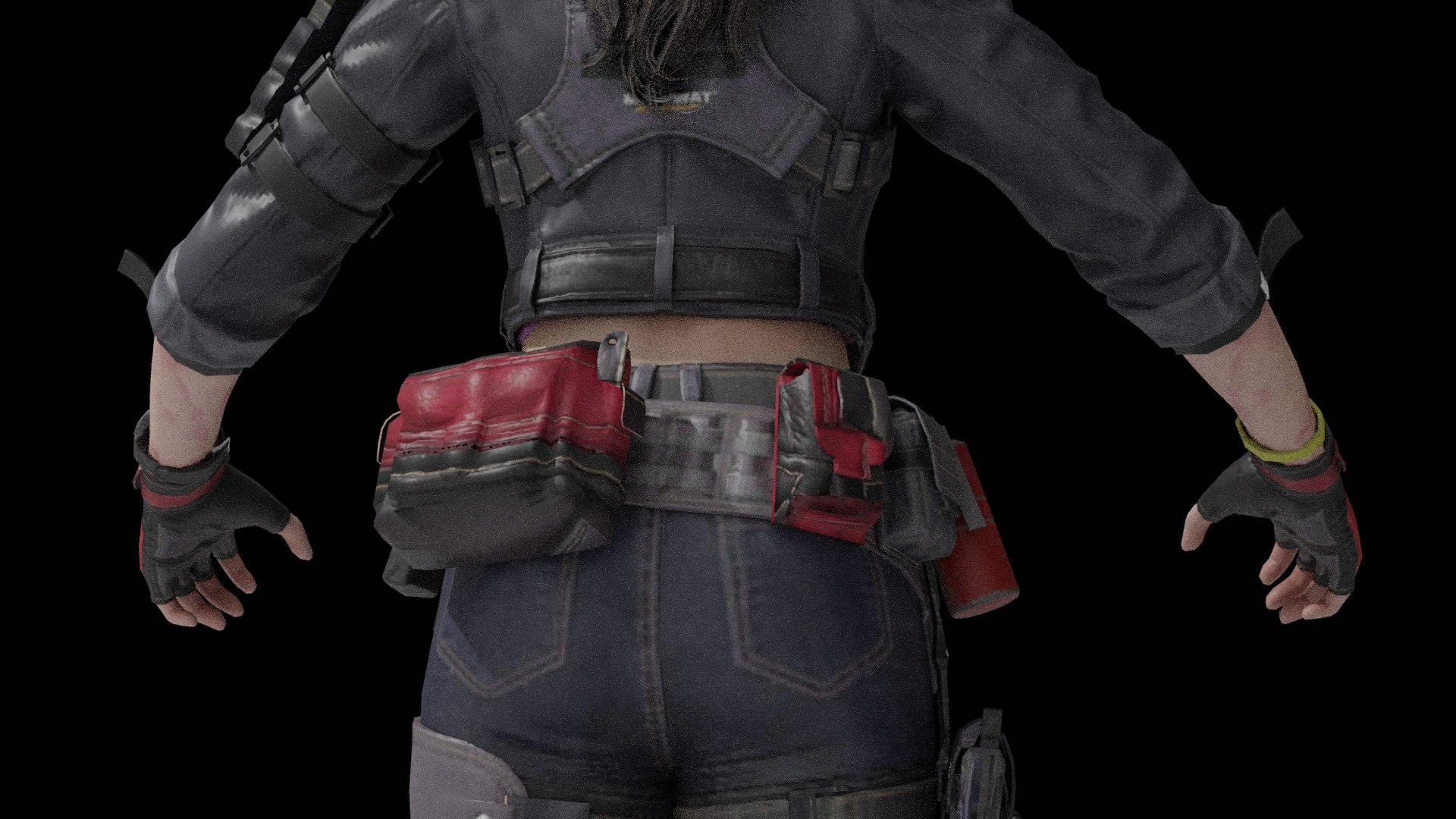 3D GameReady Girl Soldier - TurboSquid 1844707