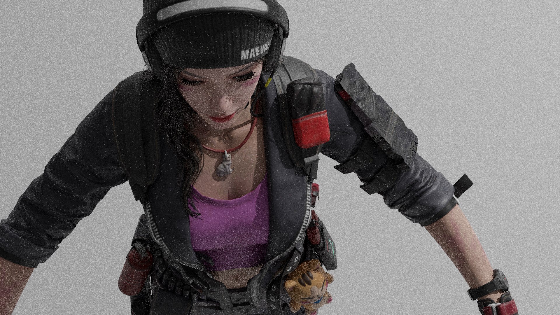 3D GameReady Girl Soldier - TurboSquid 1844707