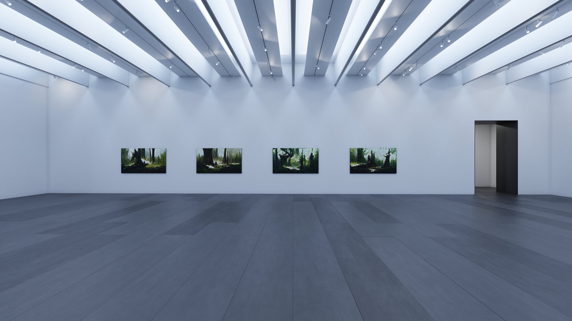 Art Museum Gallery Interior 30 3D Model - TurboSquid 1891105