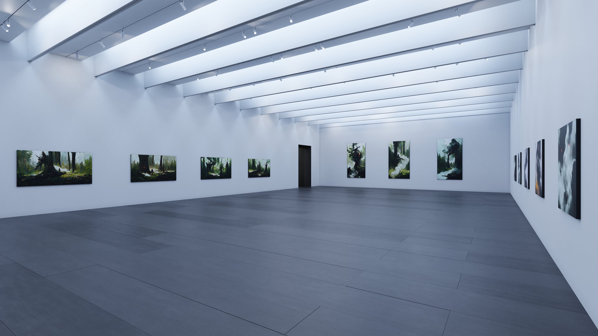 Art Museum Gallery Interior 30 3D Model - TurboSquid 1891105