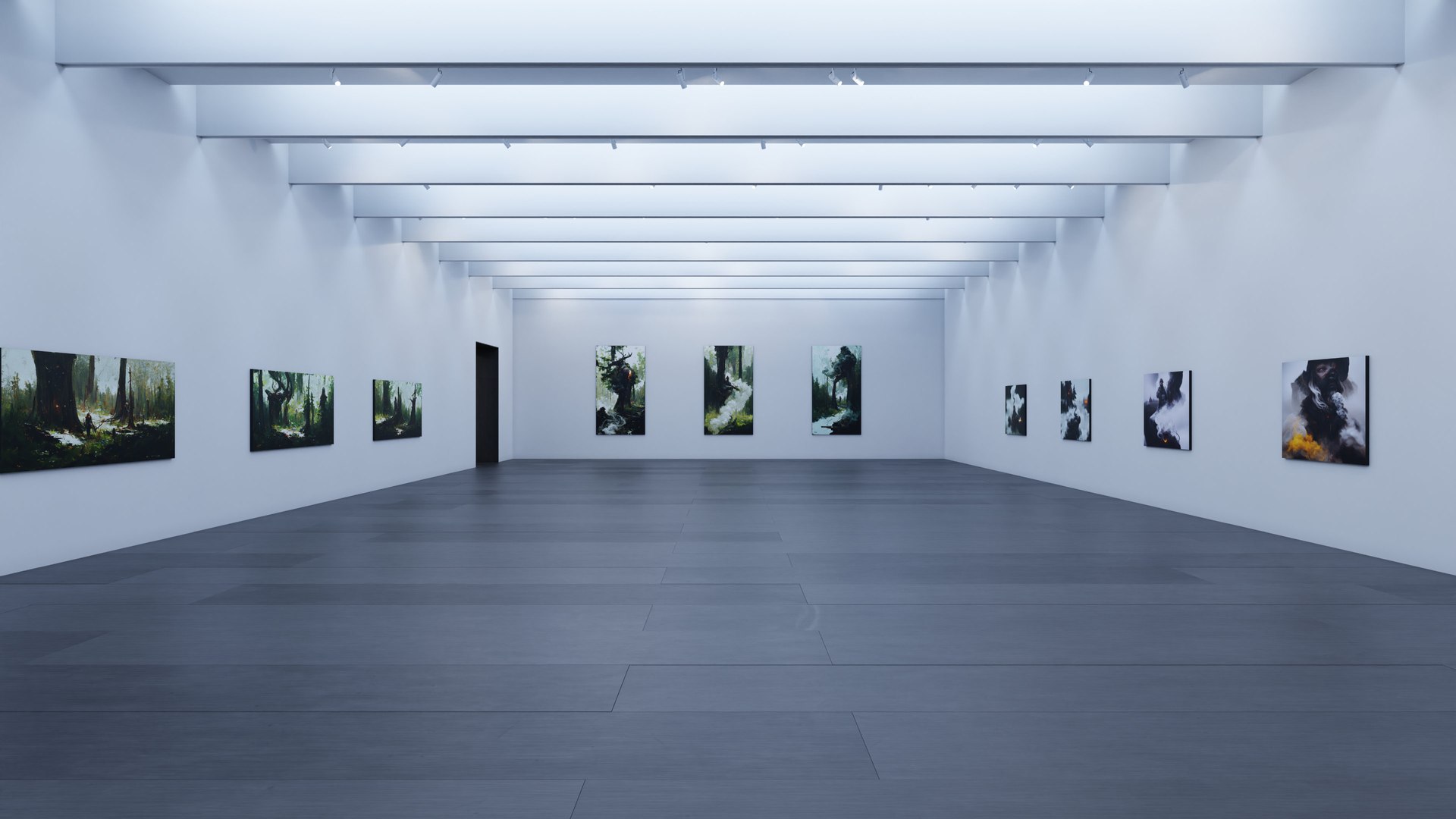 Art Museum Gallery Interior 30 3D Model - TurboSquid 1891105