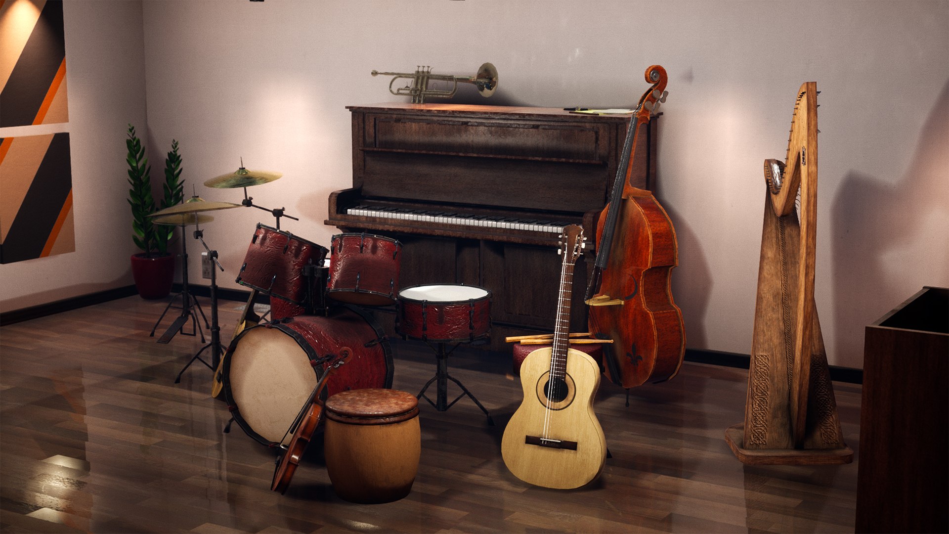 Musical Instruments 33 Assets 3D model - TurboSquid 2106279