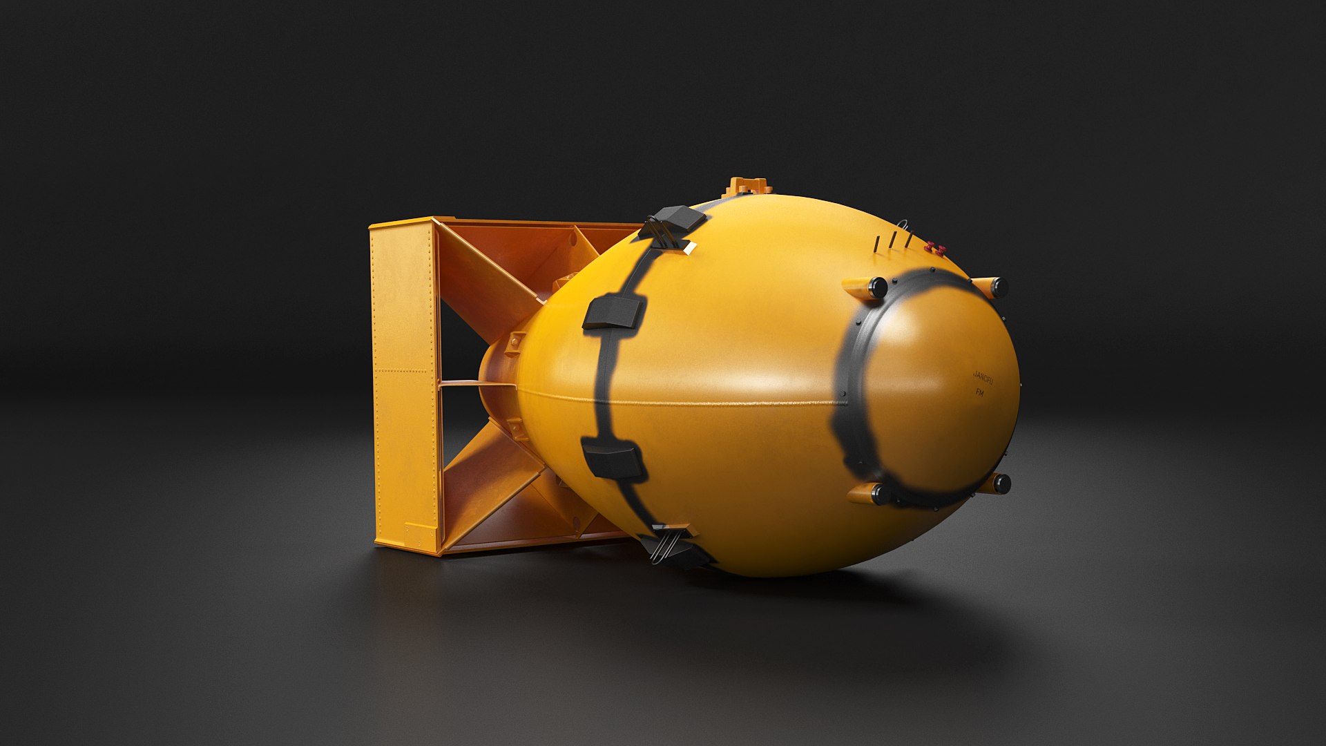 3D Fat Man Nuclear Bomb Model - TurboSquid 1925024