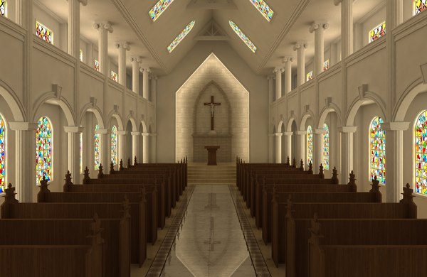 Church Interior 05 3D model - TurboSquid 1969301