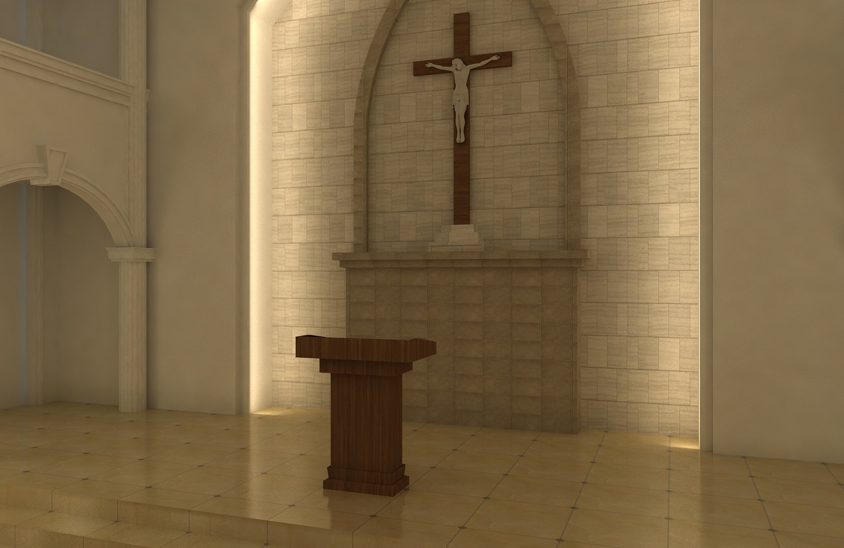 Church Interior 05 3D Model - TurboSquid 1969301
