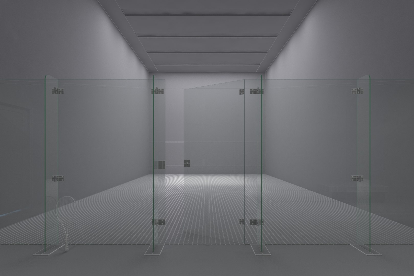 3d Model Interior Scene Squash Court